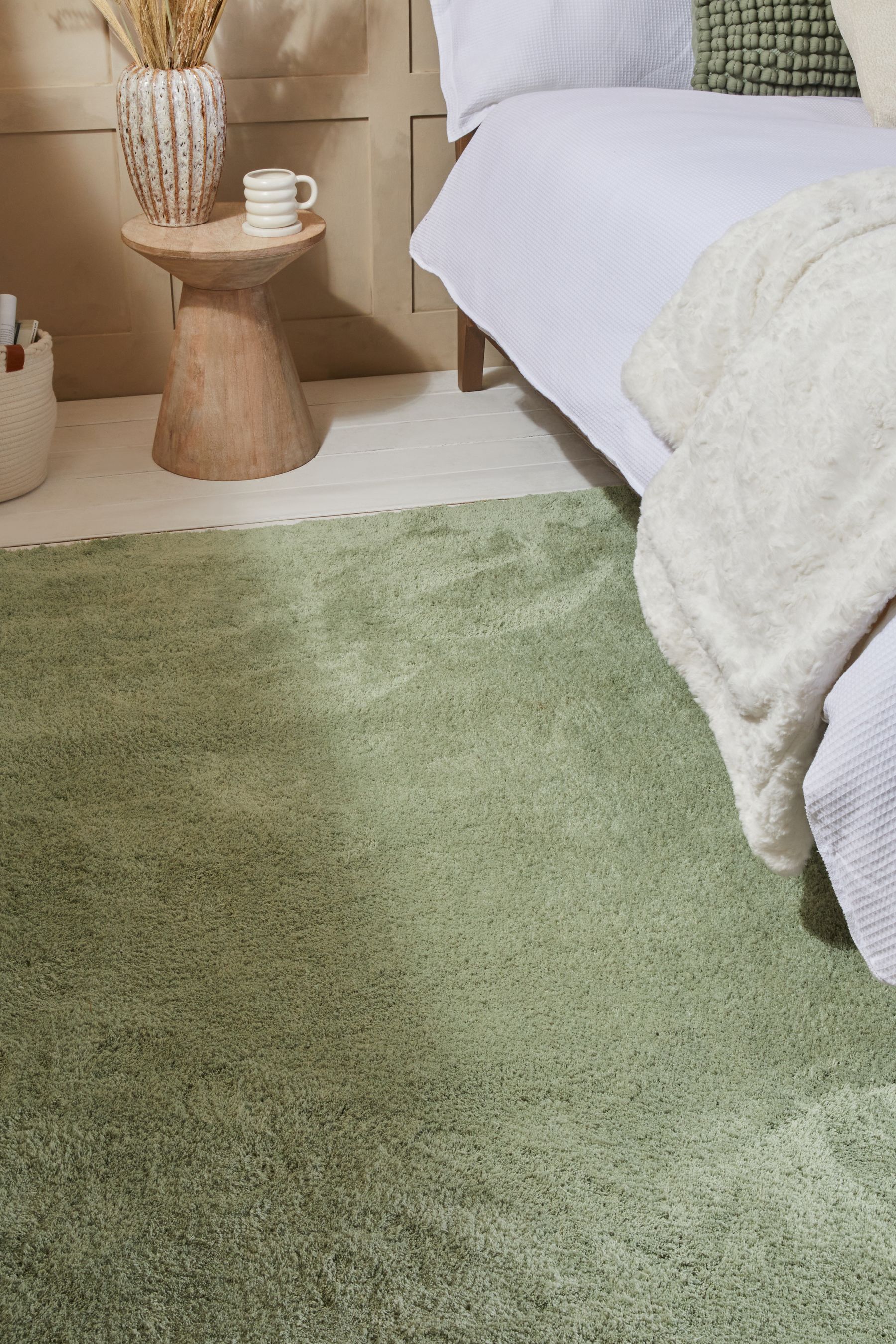 Buy Sage Green Super Softy Rug from the Next UK online shop