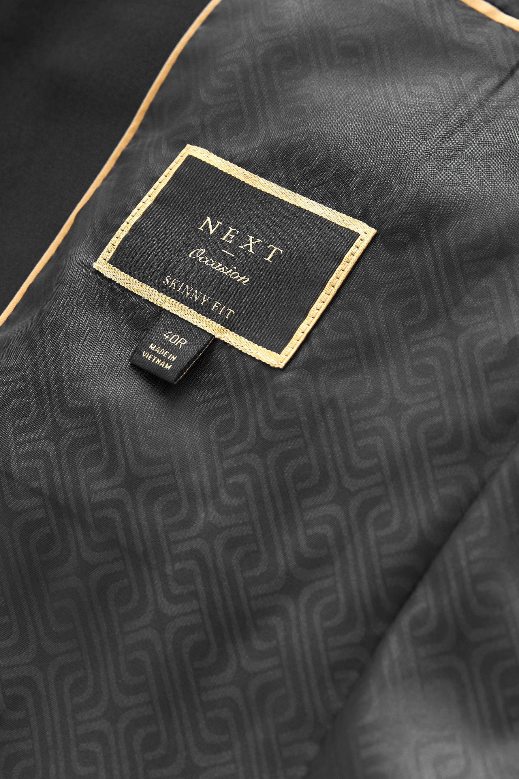 Buy Black Skinny Fit Tuxedo Suit Jacket from the Next UK online shop