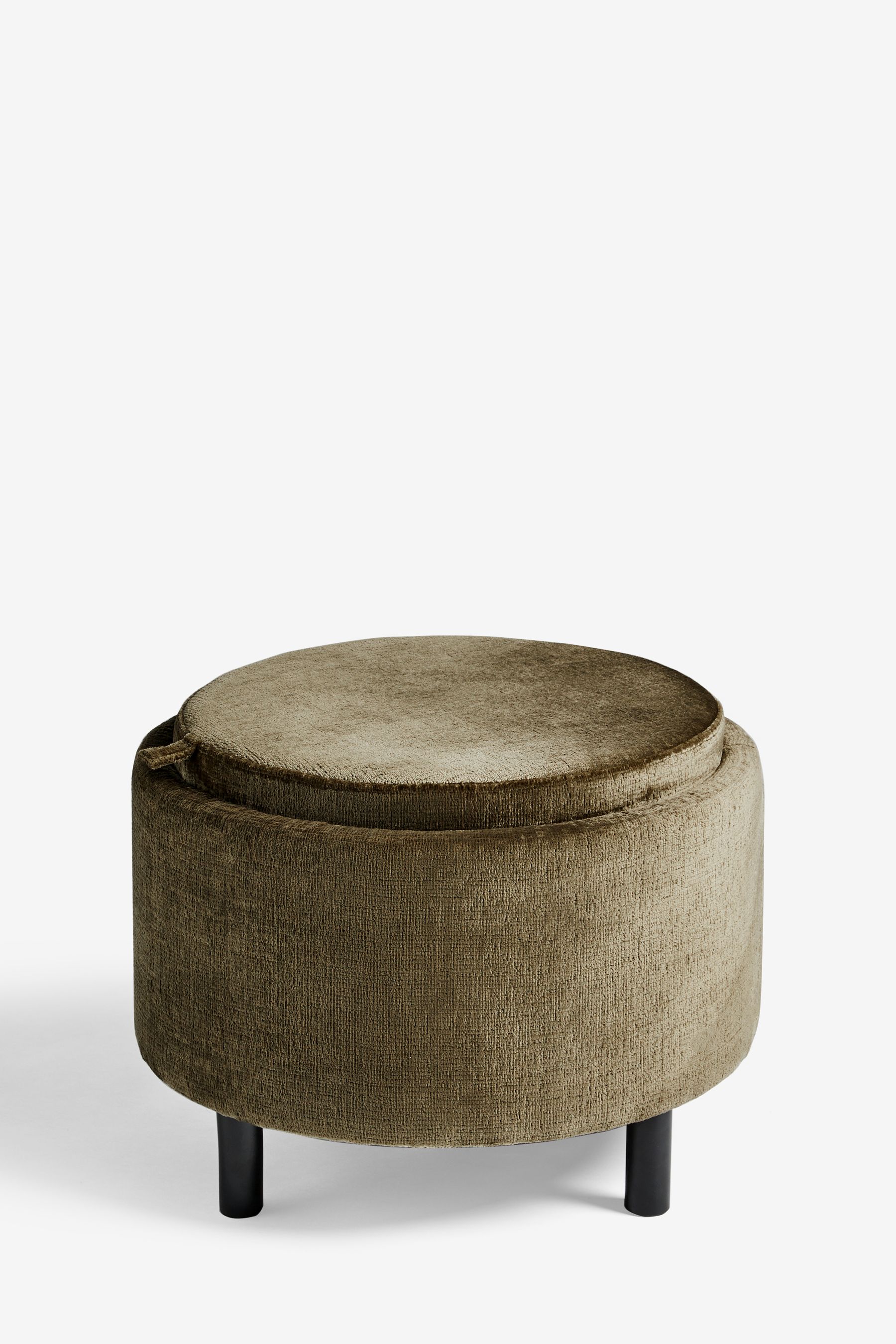 Buy Plush Chenille Moss Green Ashton Storage Stool from the Next UK ...