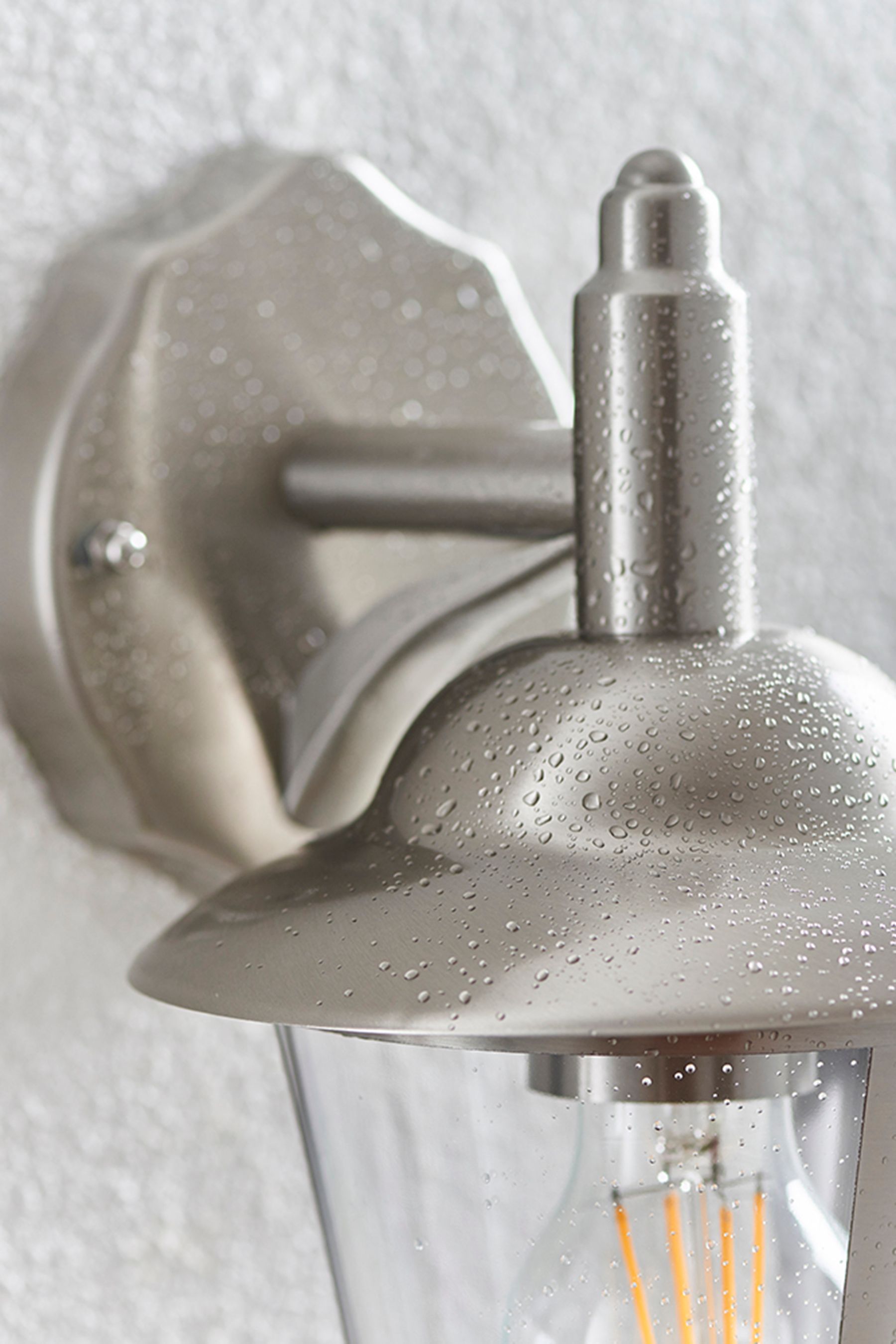 Buy Gallery Home Silver Brockhampton Outdoor Wall Light from the Next ...