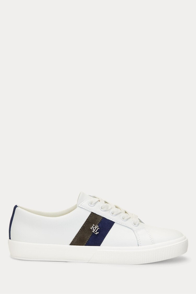 Buy Lauren Ralph Lauren Janson Logo Leather Trainers from the Next UK ...