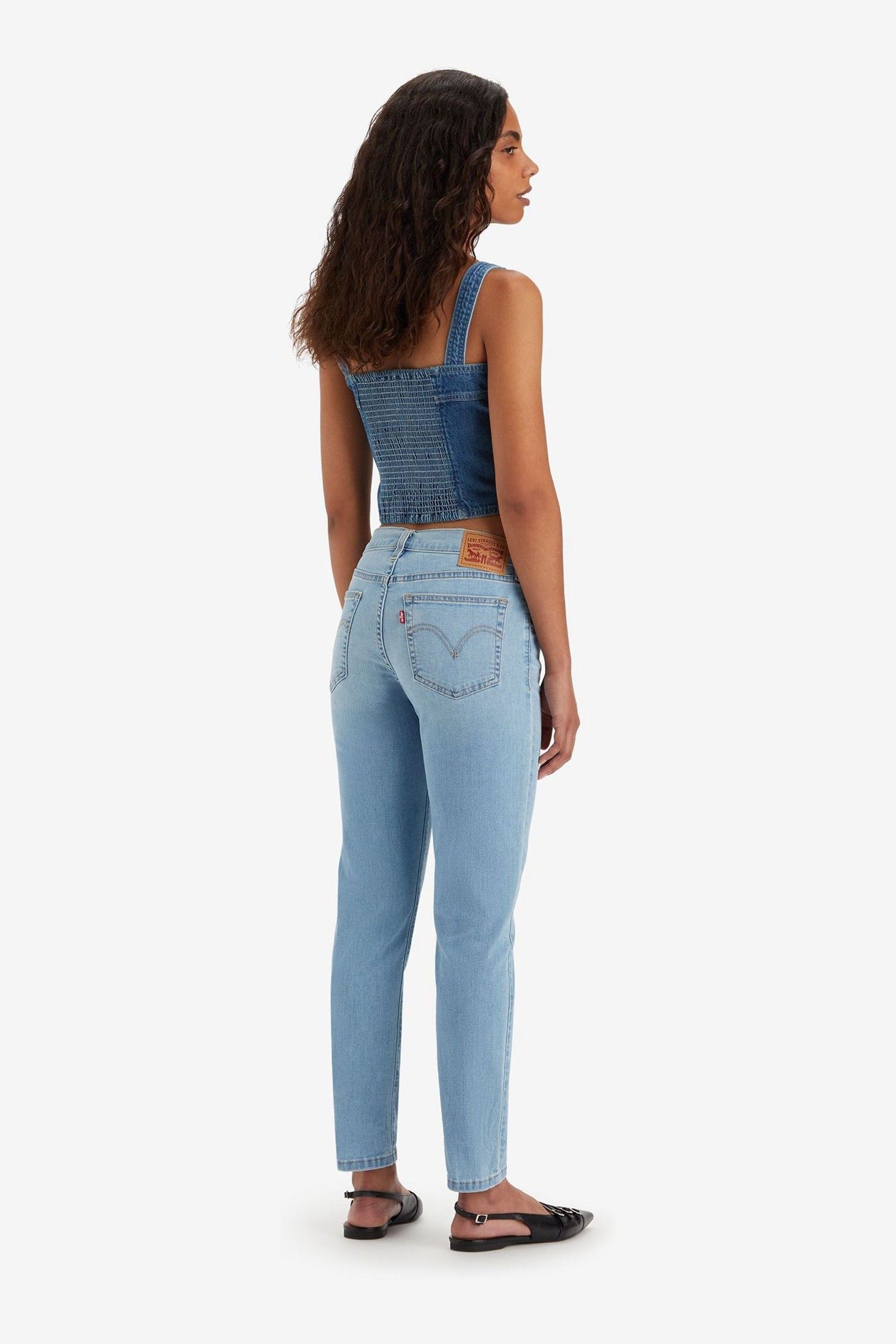 Buy Levi's® Blue Mid Rise Boyfriend Jeans from the Next UK online shop