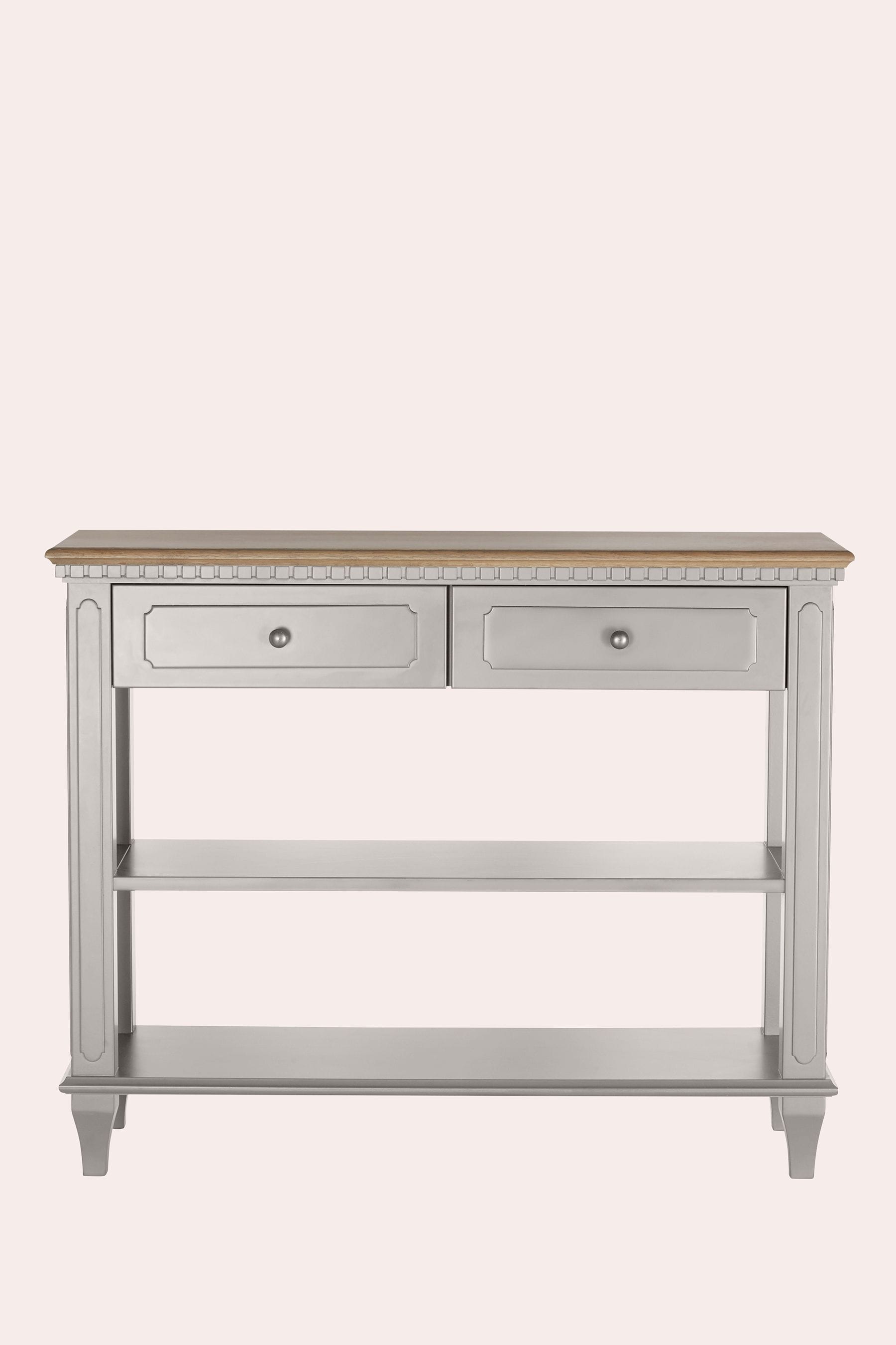 Buy Laura Ashley Pale French Grey Hanover 2 Drawer Console Table from ...