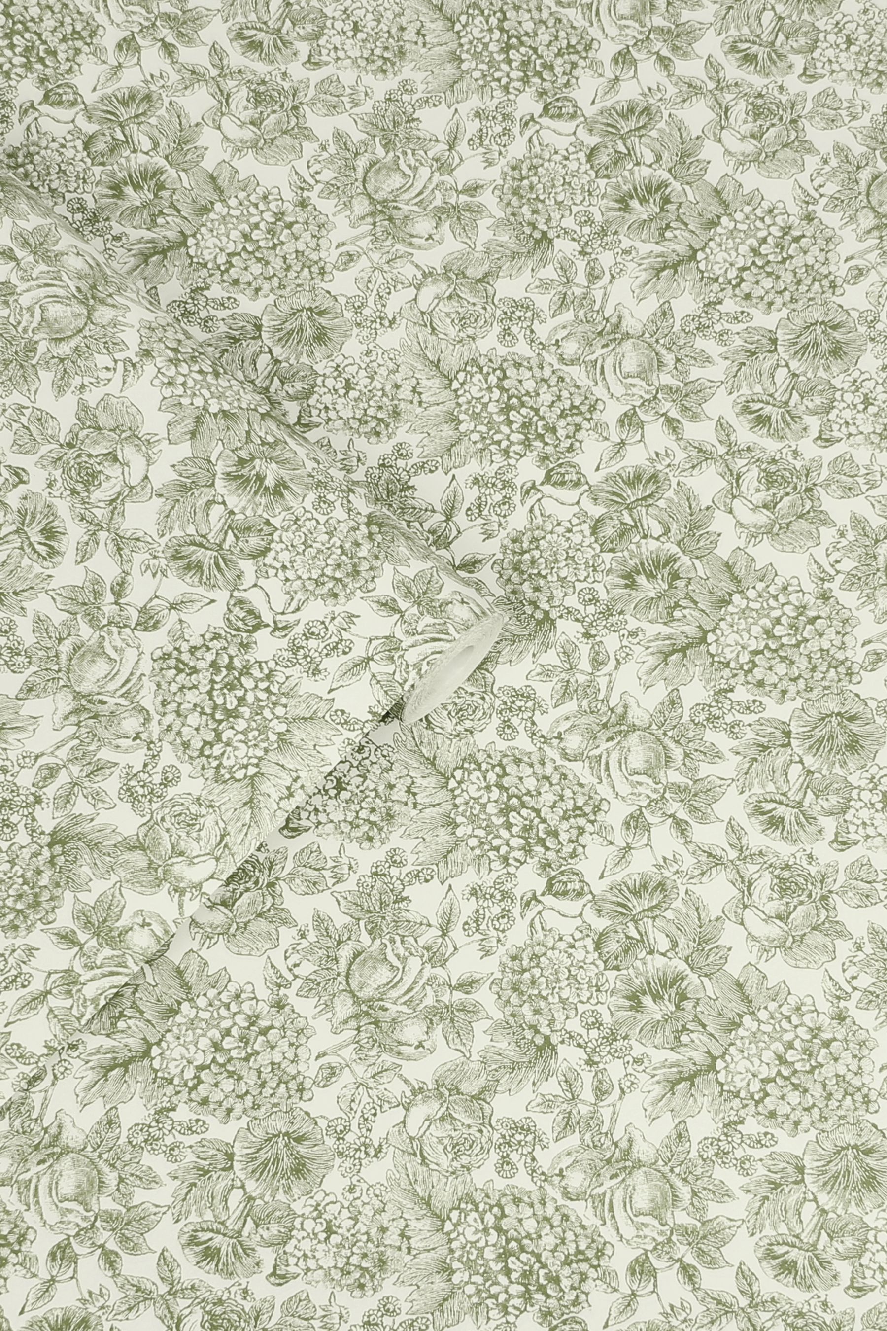 Buy Laura Ashley Moss Green Louise Wallpaper From The Next Uk Online Shop