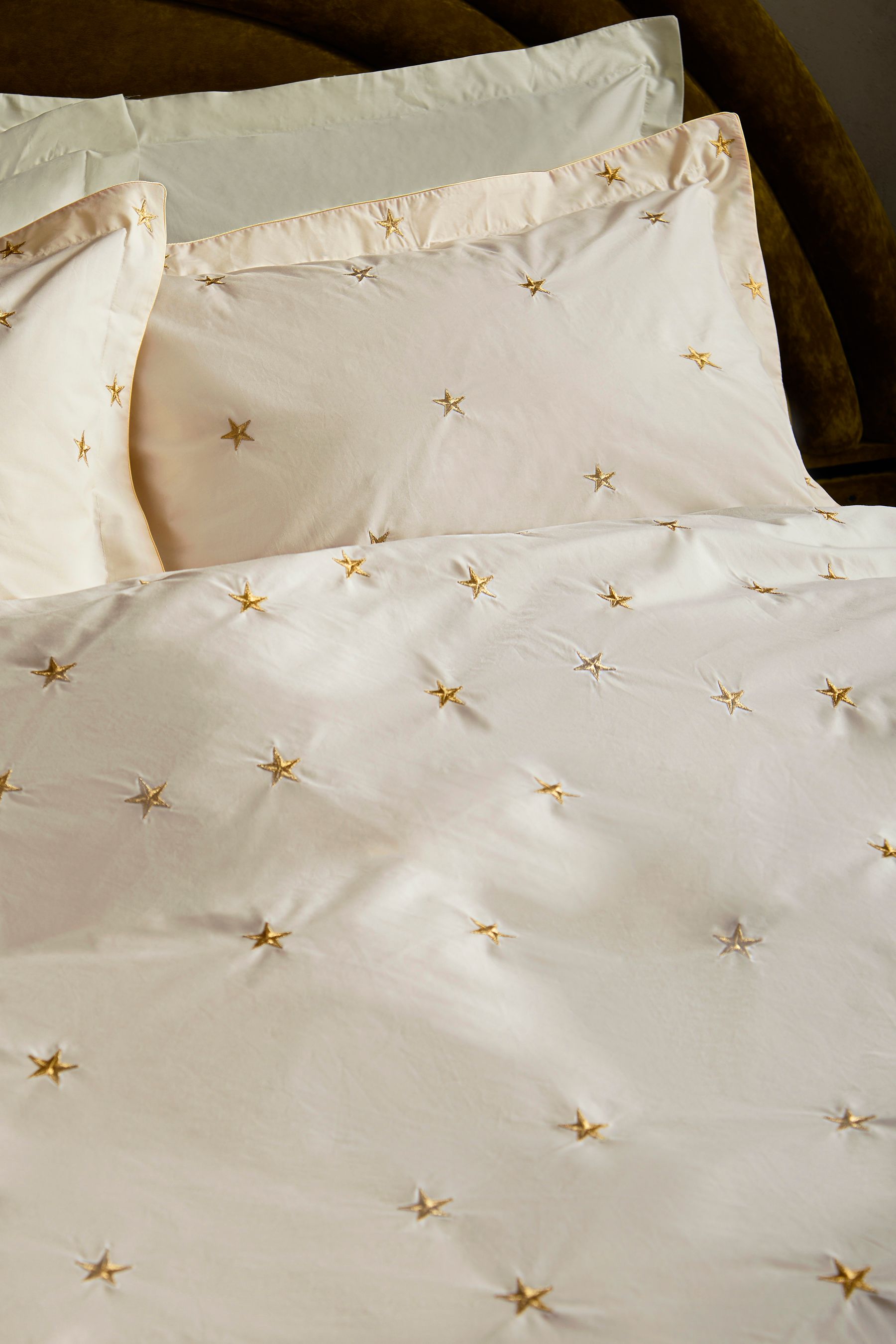 Buy Rockett St George White Embroidered Falling Star Duvet Cover and ...
