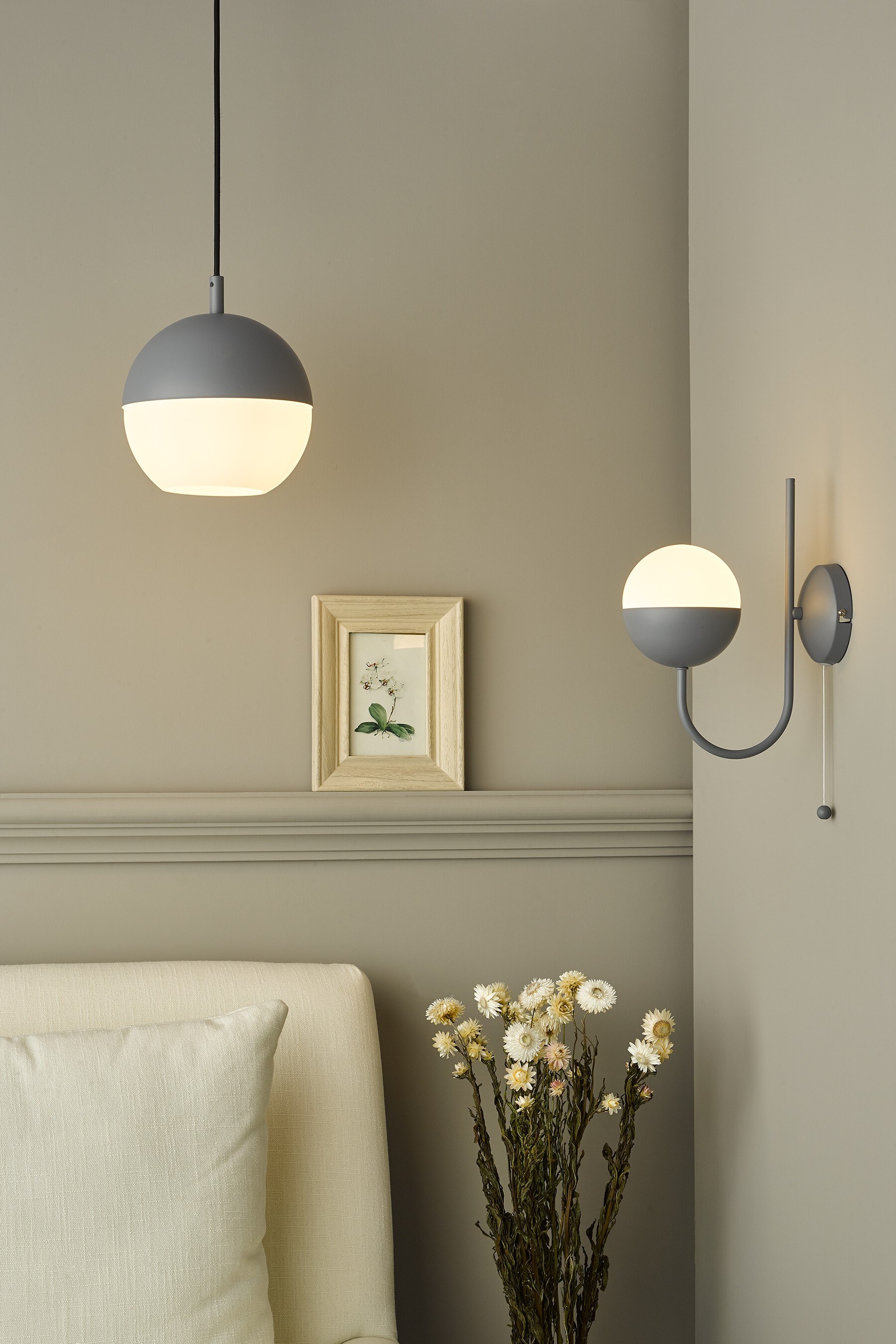 Buy Dar Lighting Grey Andre Wall Light from the Next UK online shop