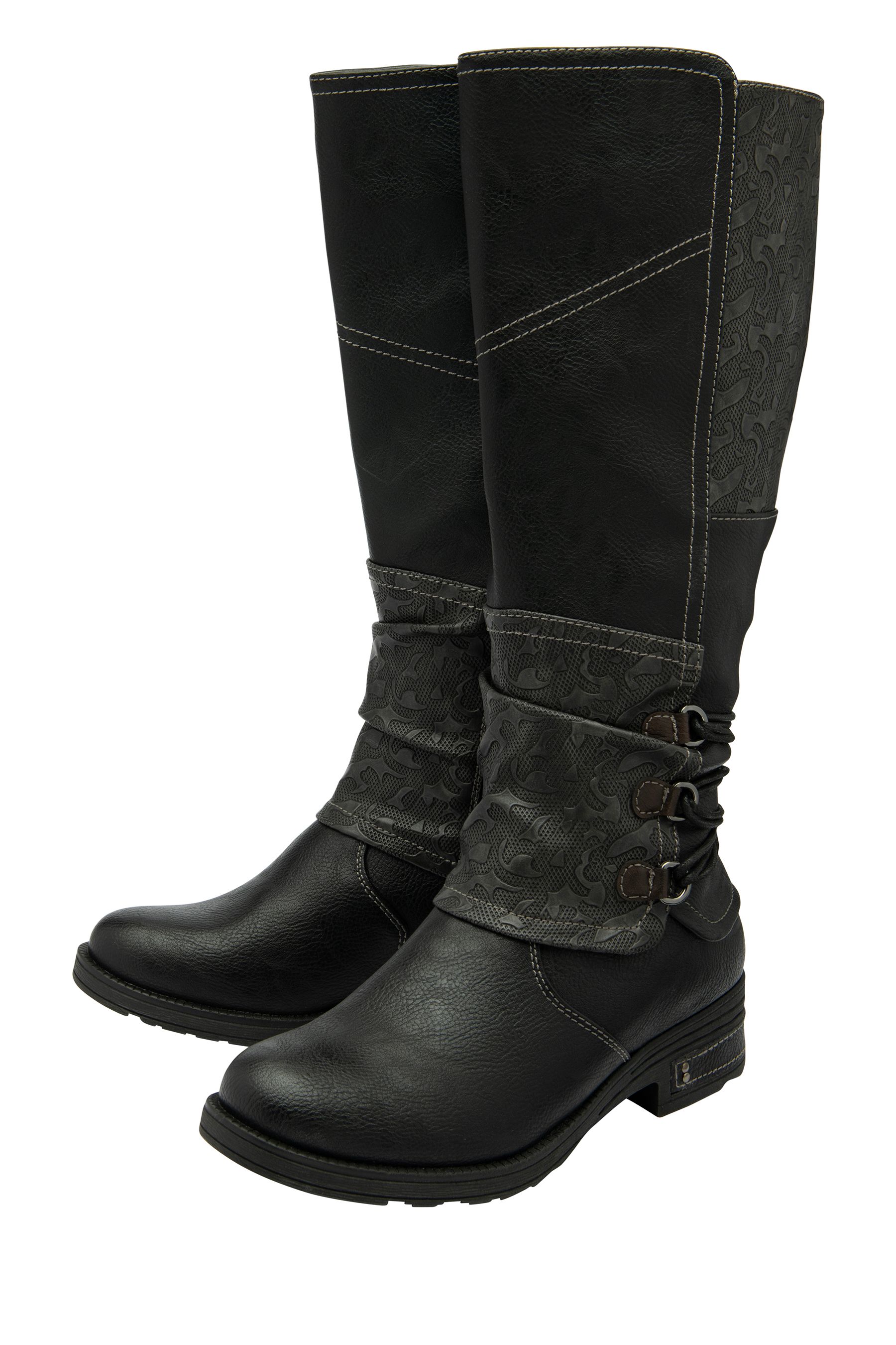 Buy Lotus Black Zip-Up Knee High Boots from the Next UK online shop