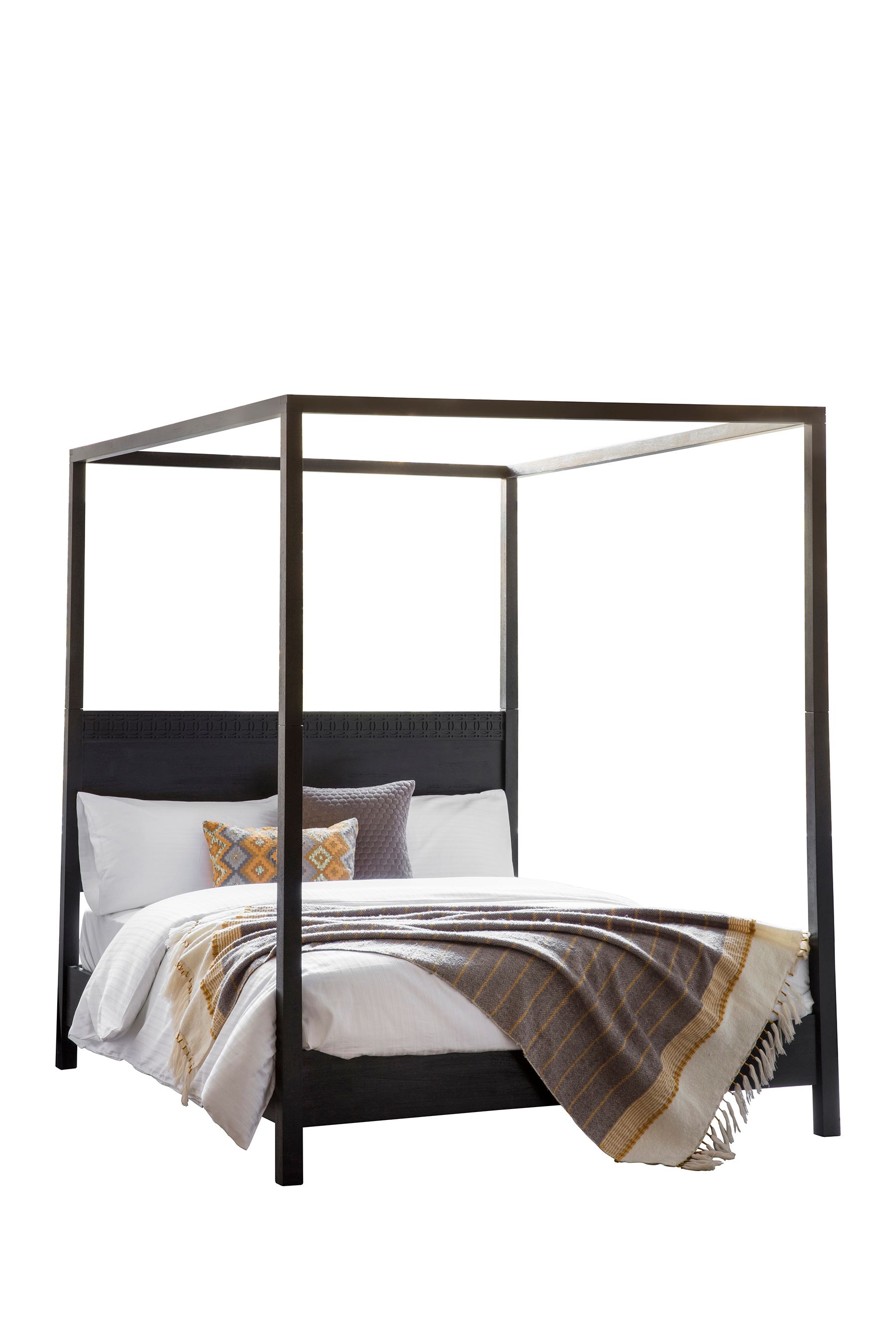 Buy Gallery Home Black Boho Boutique 4 Poster Bed from the Next UK ...