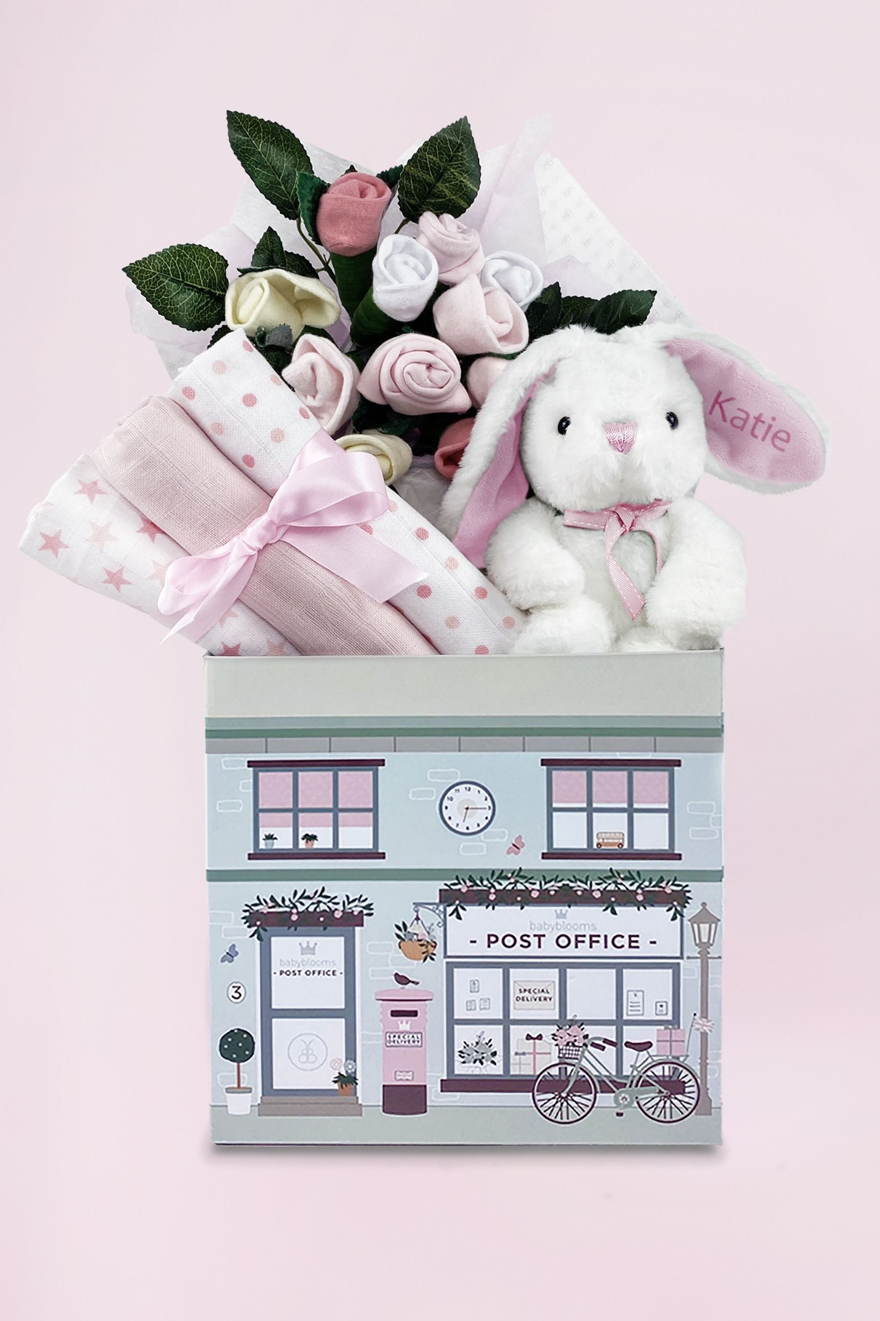 Buy Babyblooms Baby Pink Gift Hamper with Personalised 100% Cotton ...