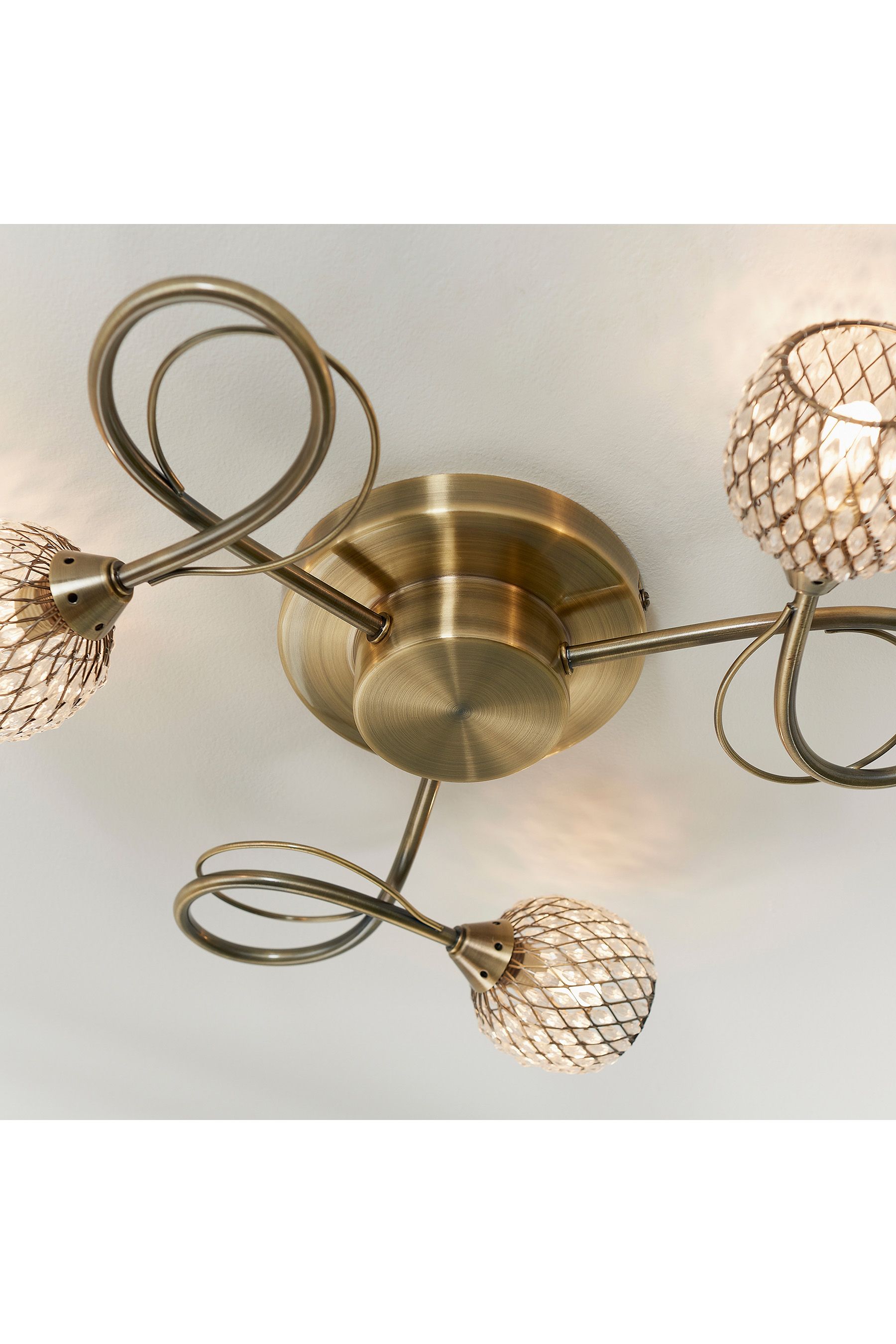 Buy Gallery Home Antique Brass Edmonton 3 Bulb Ceiling Light from the ...