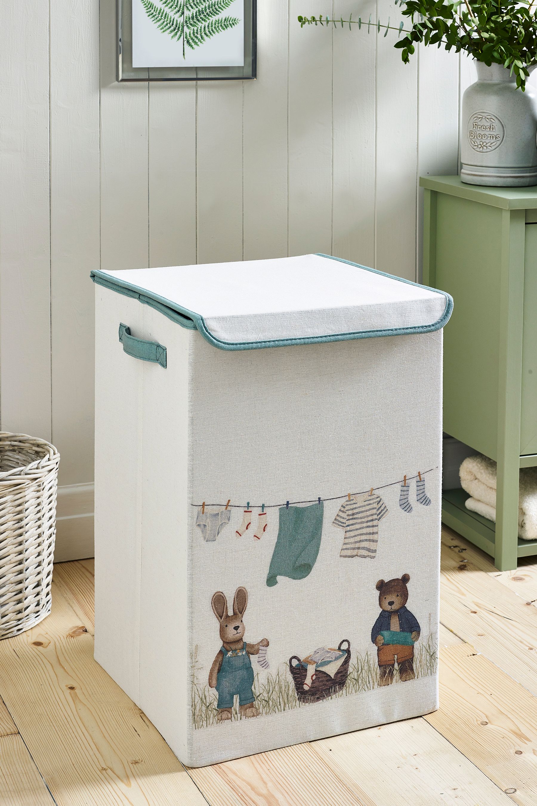 Buy Cream Bertie Bear and Rosie Rabbit Laundry Basket from the Next UK ...