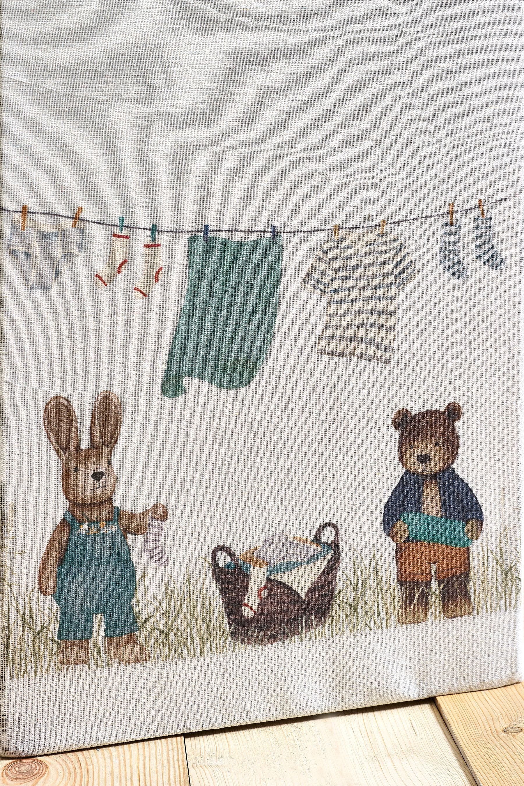 Buy Cream Bertie Bear and Rosie Rabbit Laundry Basket from the Next UK ...