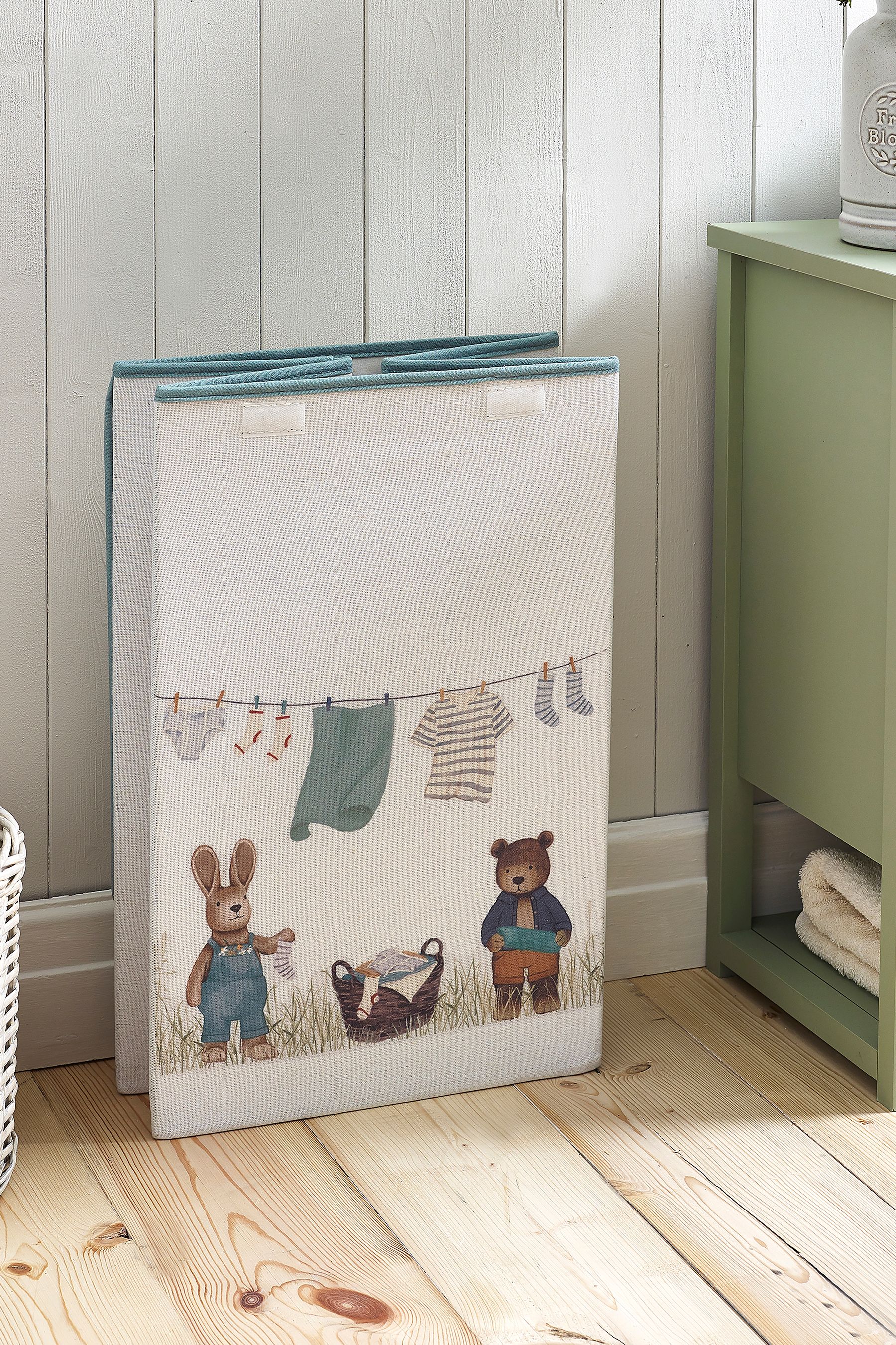 Buy Cream Bertie Bear and Rosie Rabbit Laundry Basket from the Next UK ...