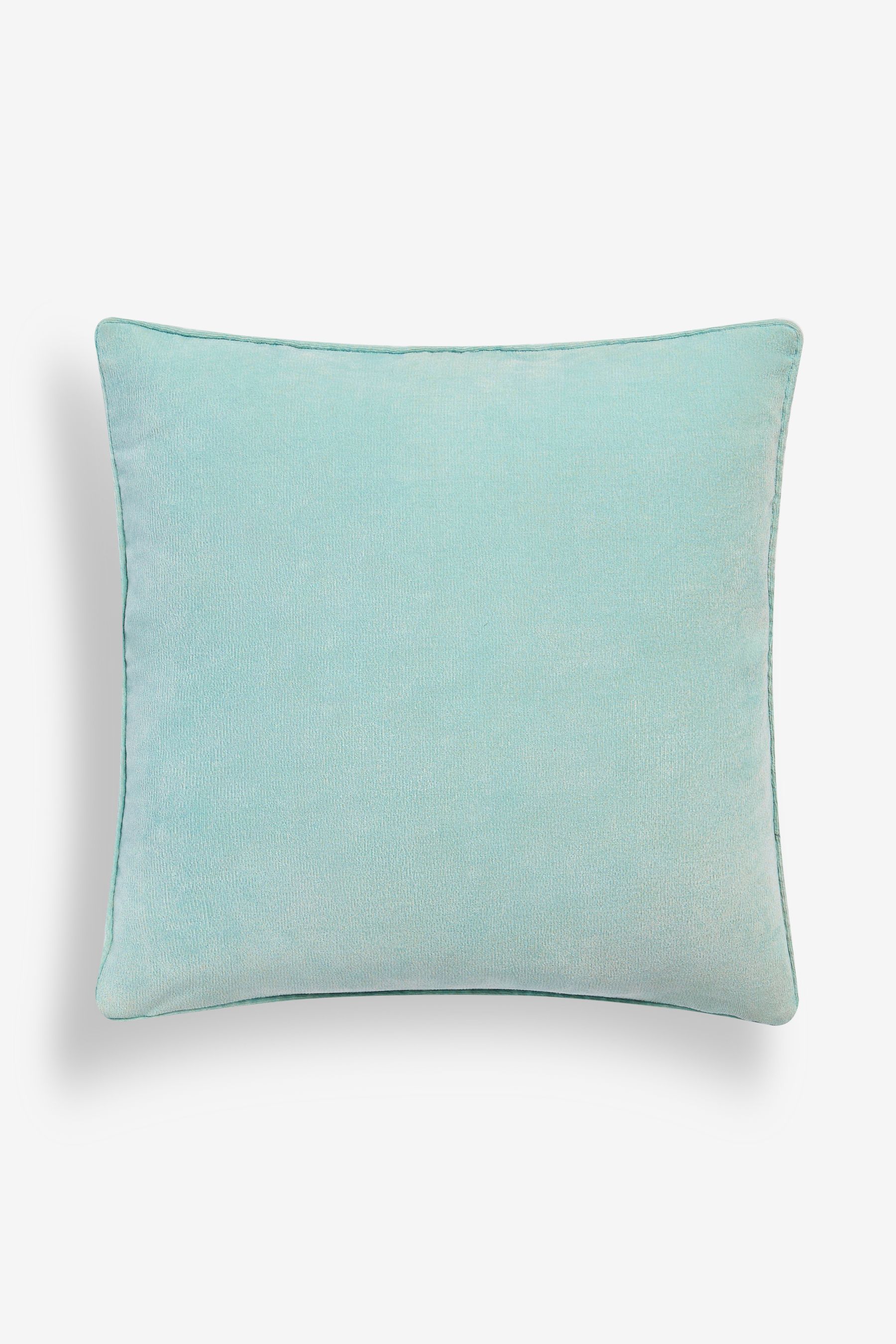 Buy Teal Blue 45 x 45cm Soft velour Cushion from the Next UK online shop