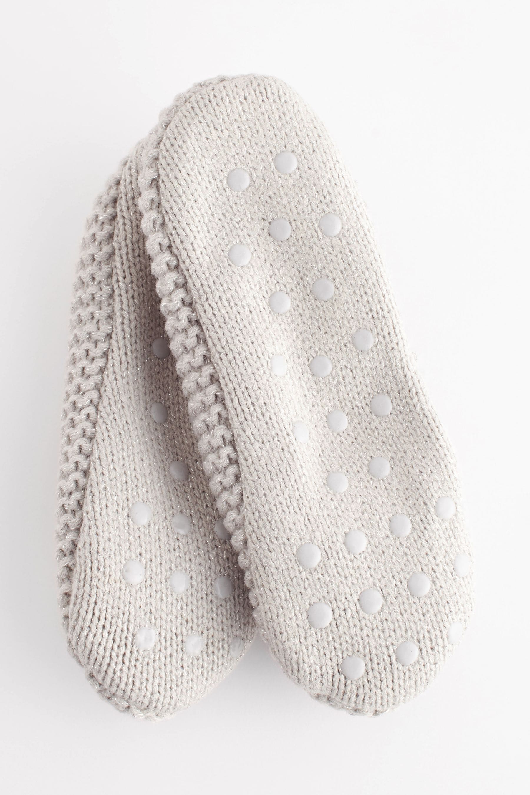 Buy Grey Knitted Footsie Slippers from the Next UK online shop
