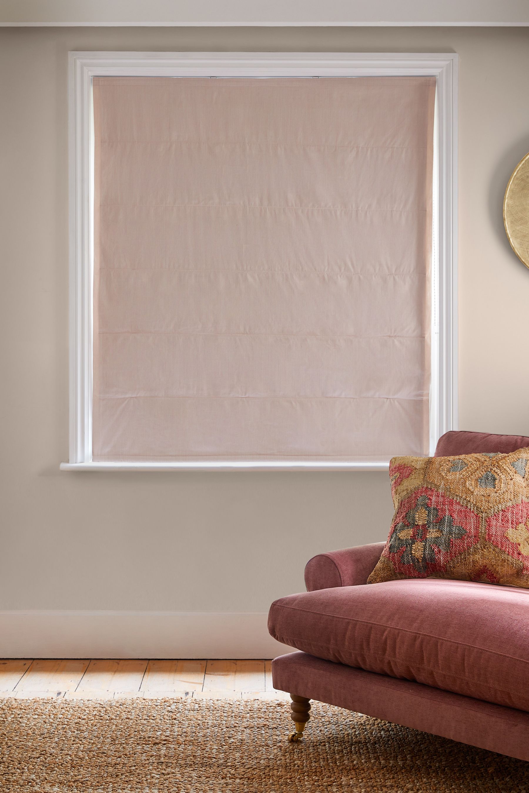 Buy Pink/White Ready Made Stripe Blackout Roman Blind from the Next UK ...