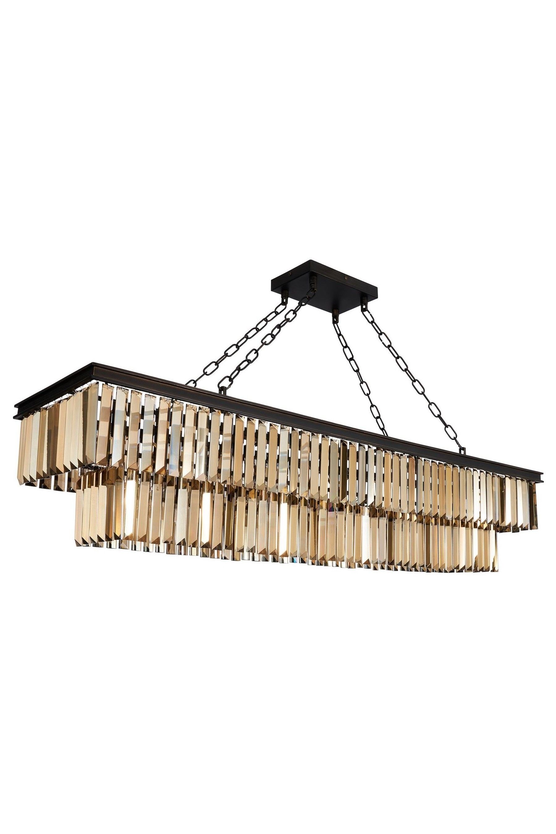 Buy Visconte by BHS Bronze Ingot 9 Light Crystal Ceiling Light Pendant ...