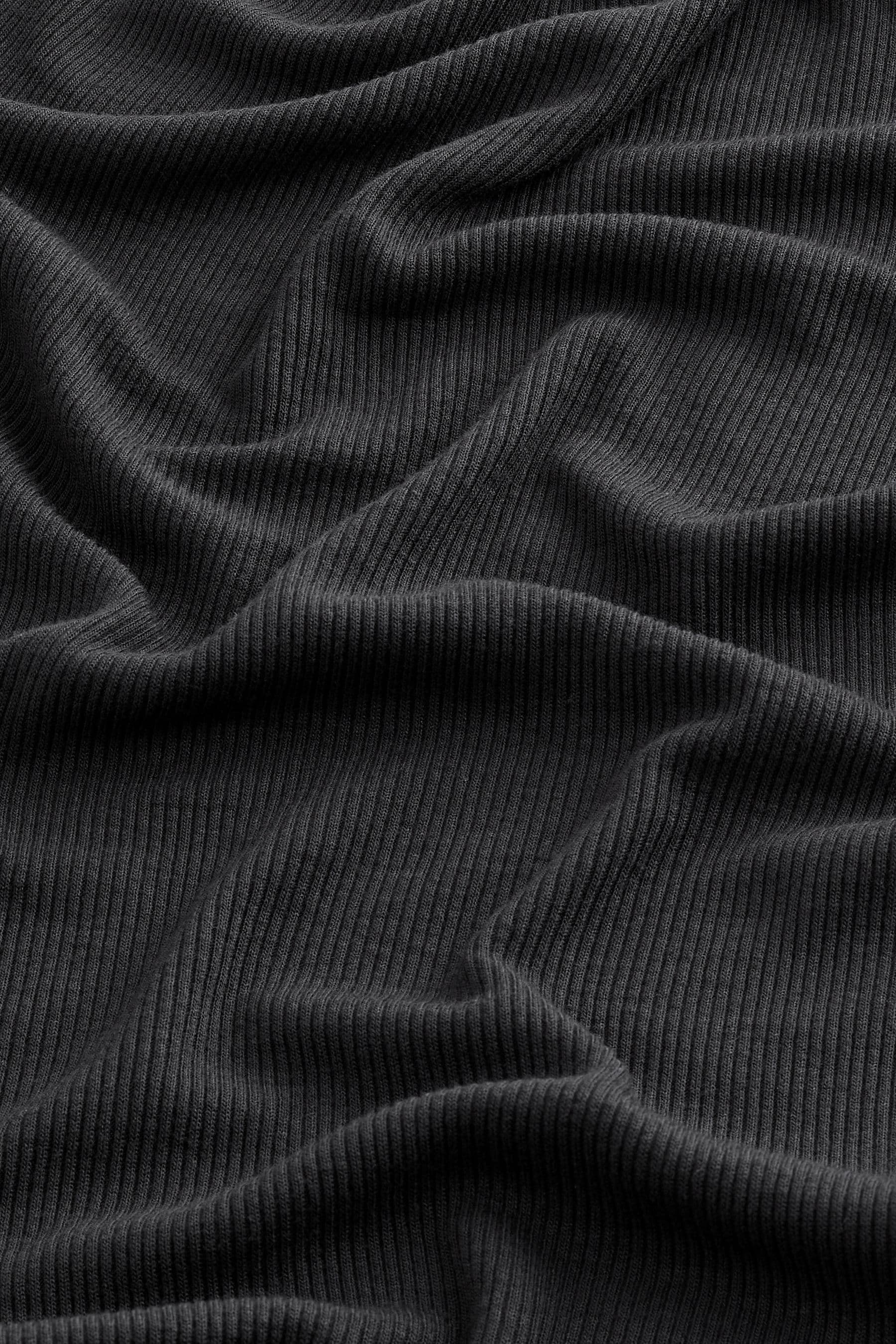 Buy Black Ribbed Button Through Pyjamas from the Next UK online shop