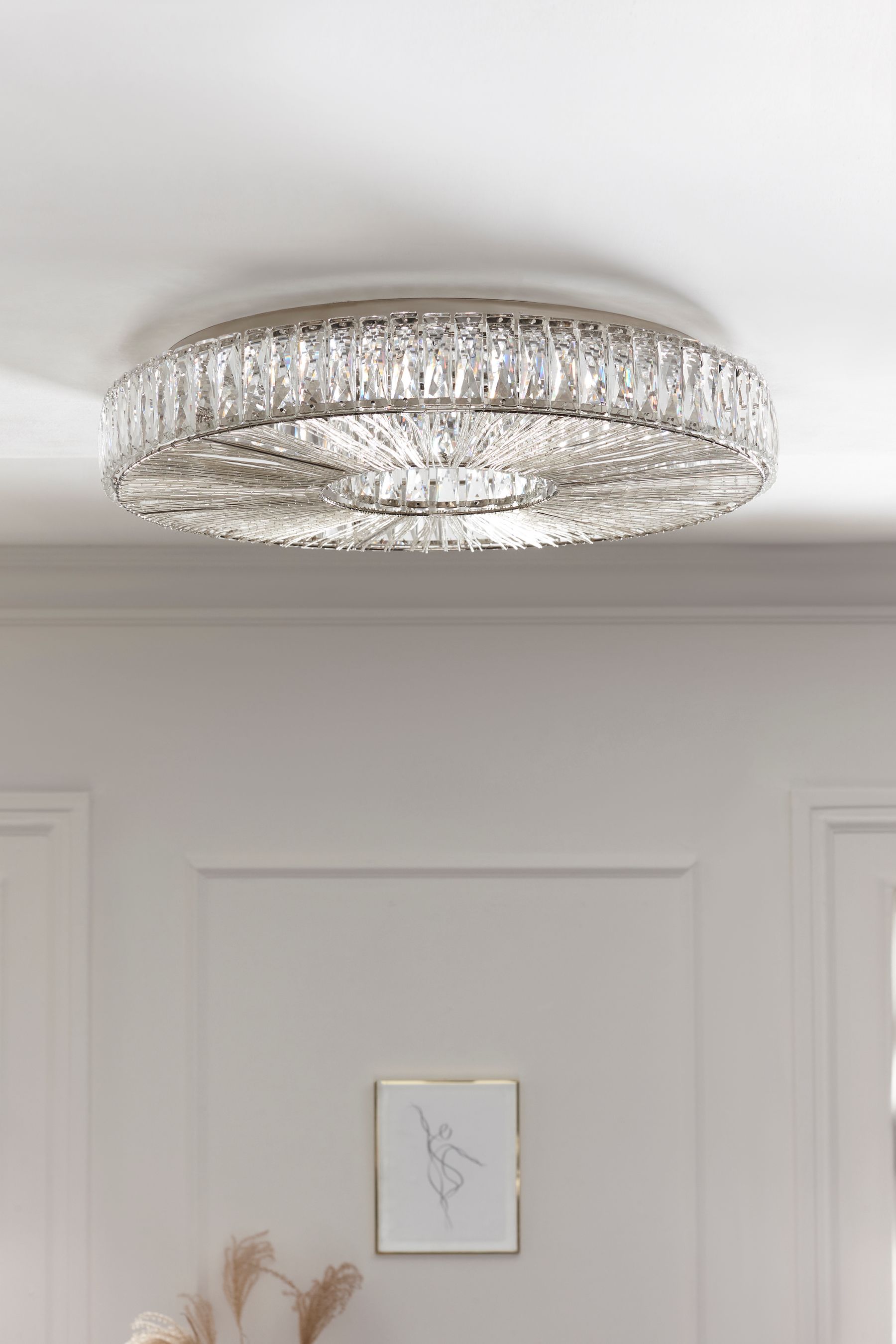 Buy Clear Aria Super Sized Flush Fitting Ceiling Light from the Next UK ...
