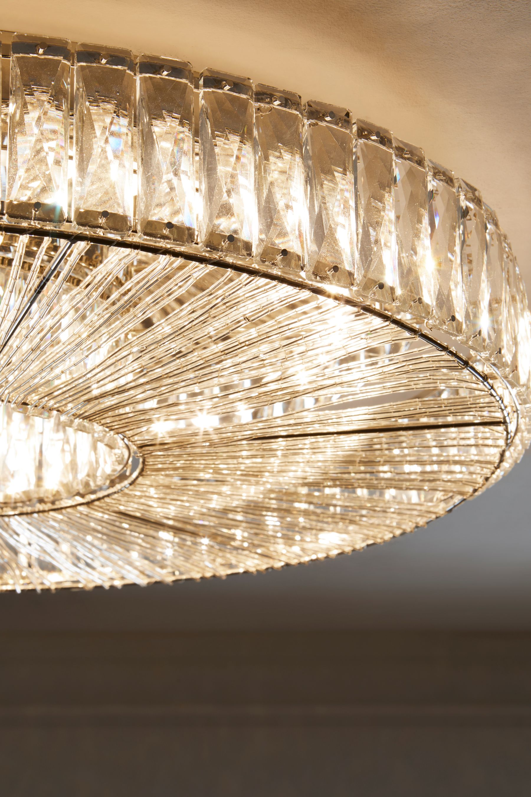 Buy Clear Aria Super Sized Flush Fitting Ceiling Light from the Next UK ...