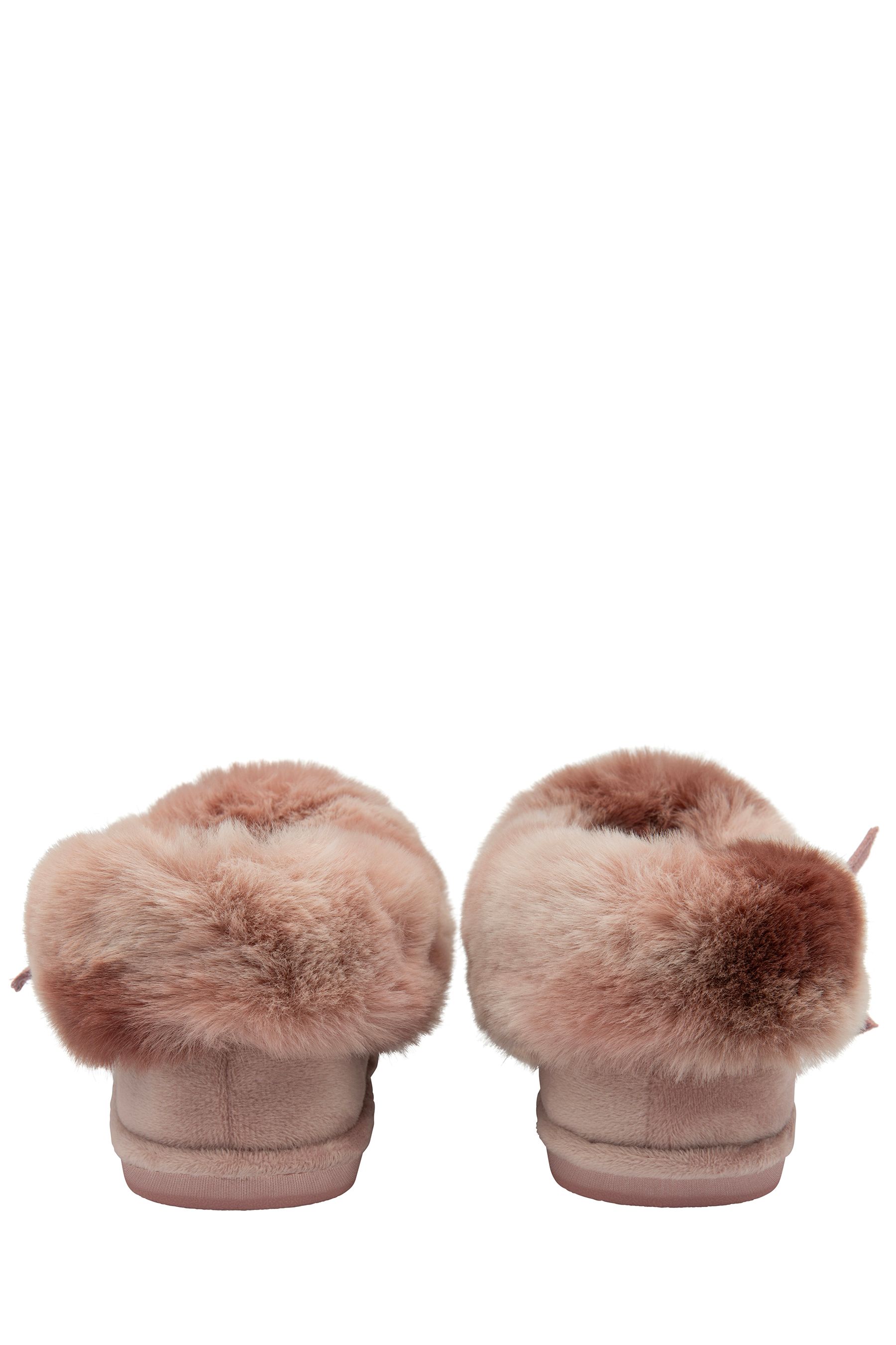 Buy Dunlop Pink Ladies Faux Fur Full Slippers from the Next UK online shop