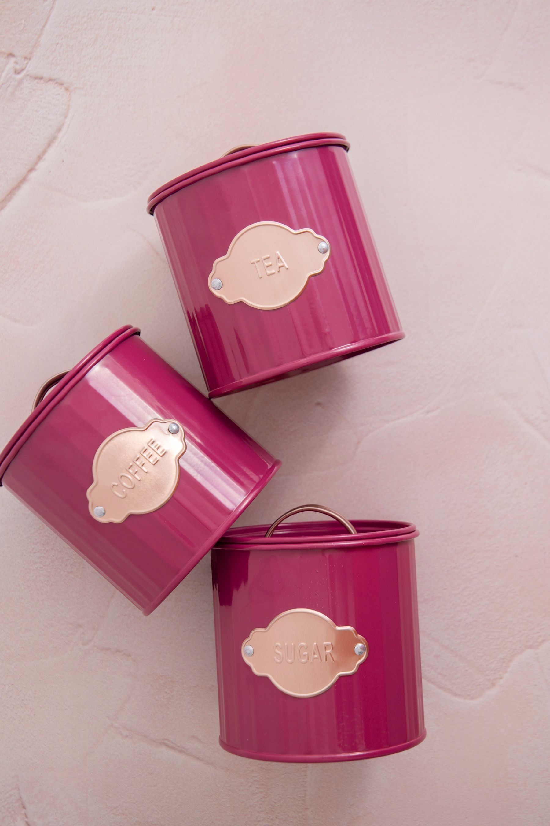 Buy Kitchencraft Burgundy 3 Pieces Storage Canisters from the Next UK ...