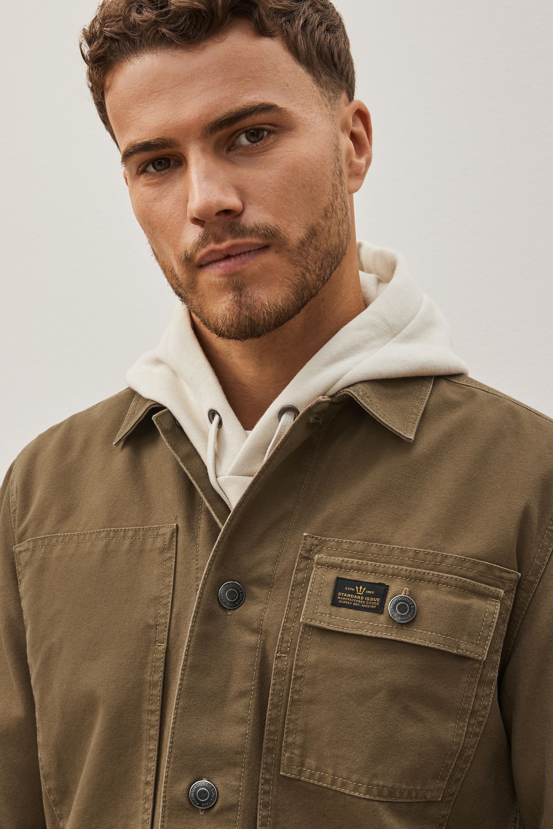 Buy Tan Canvas Utility Shacket from Next United Arab Emirates