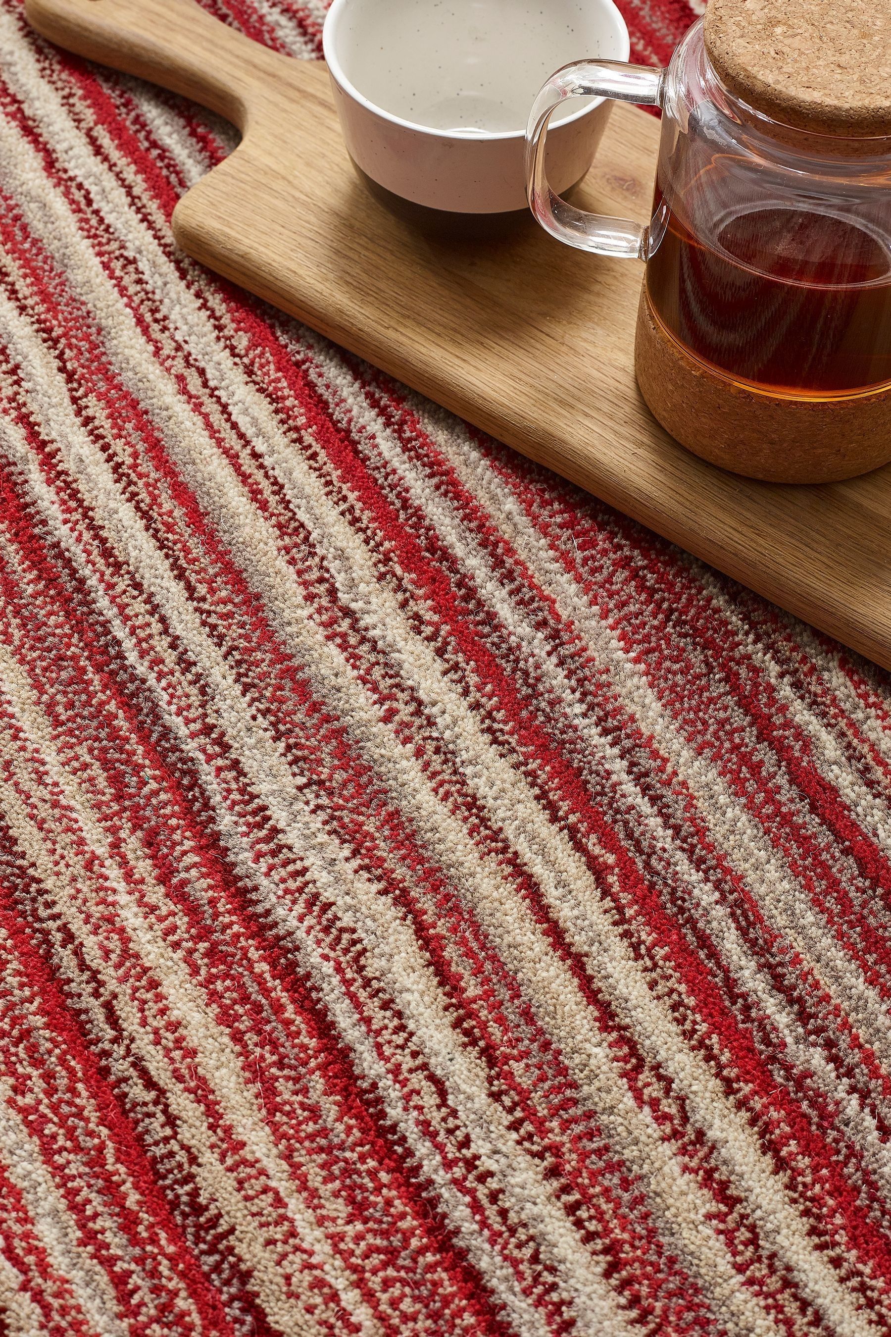 Buy Origin Rug Collection. Red Fine Stripe Rug from the Next UK online shop