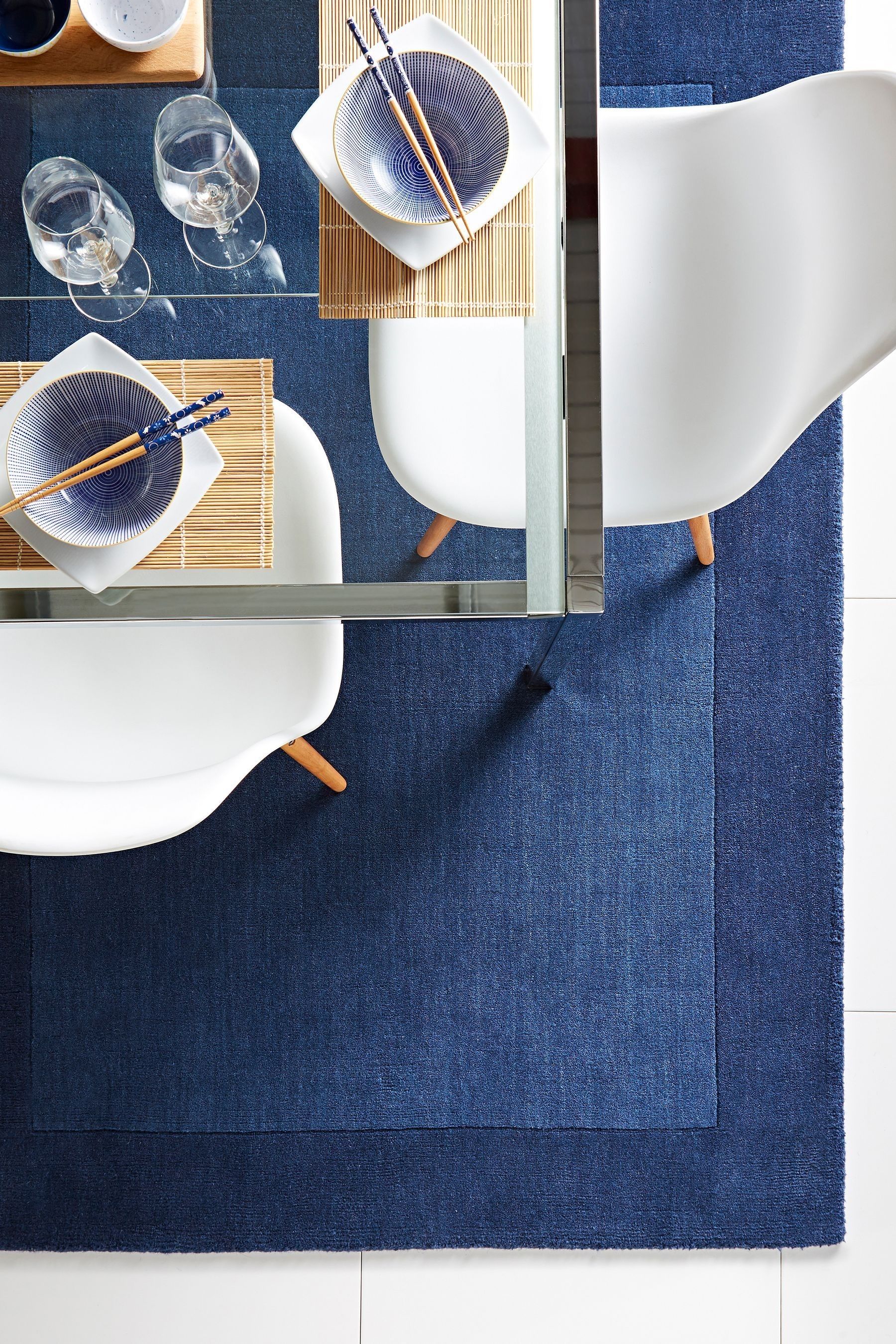 Buy Origin Rug Collection. Navy Borders Rug from the Next UK online shop