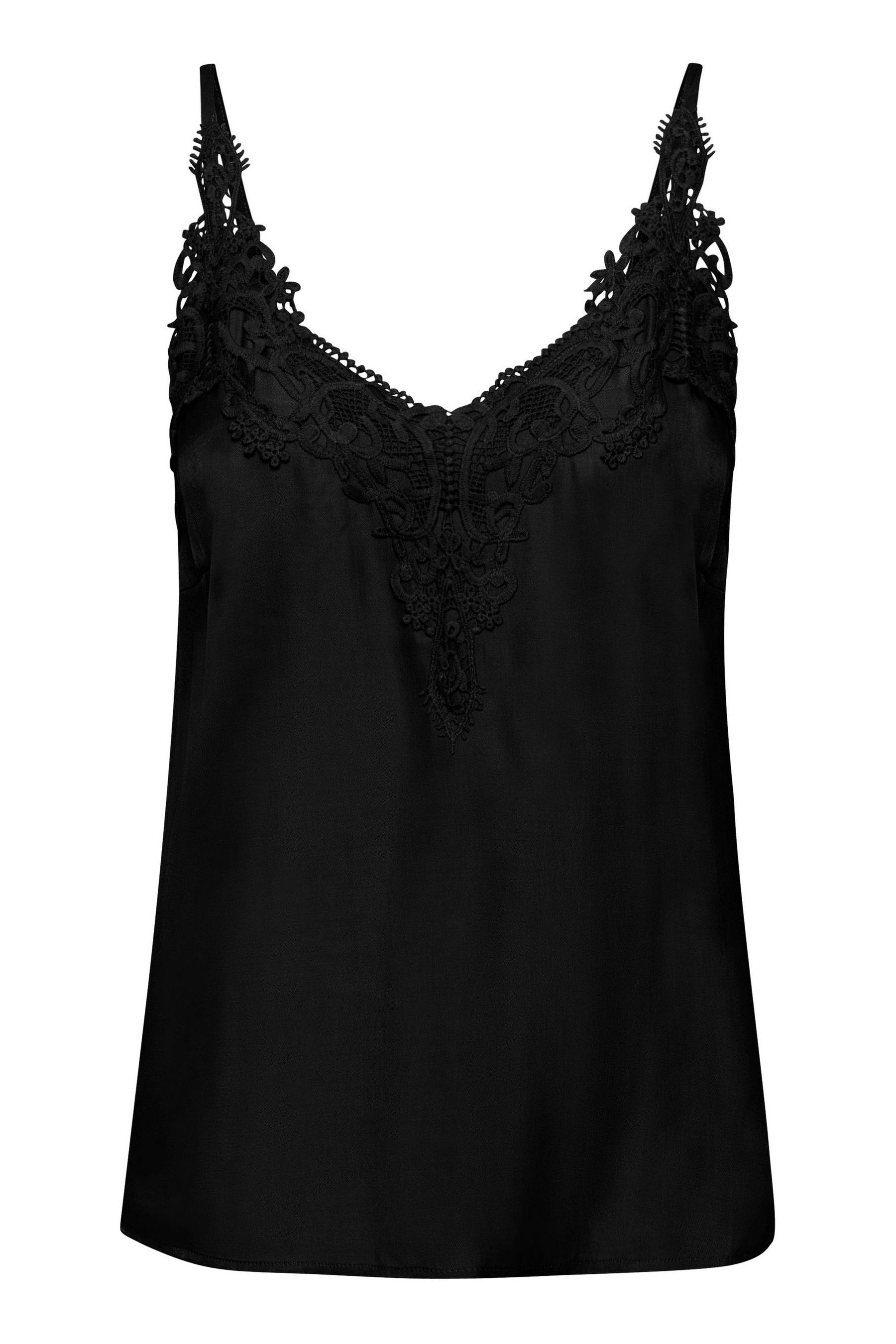 Buy Cream Anna Lace Black Top from the Next UK online shop
