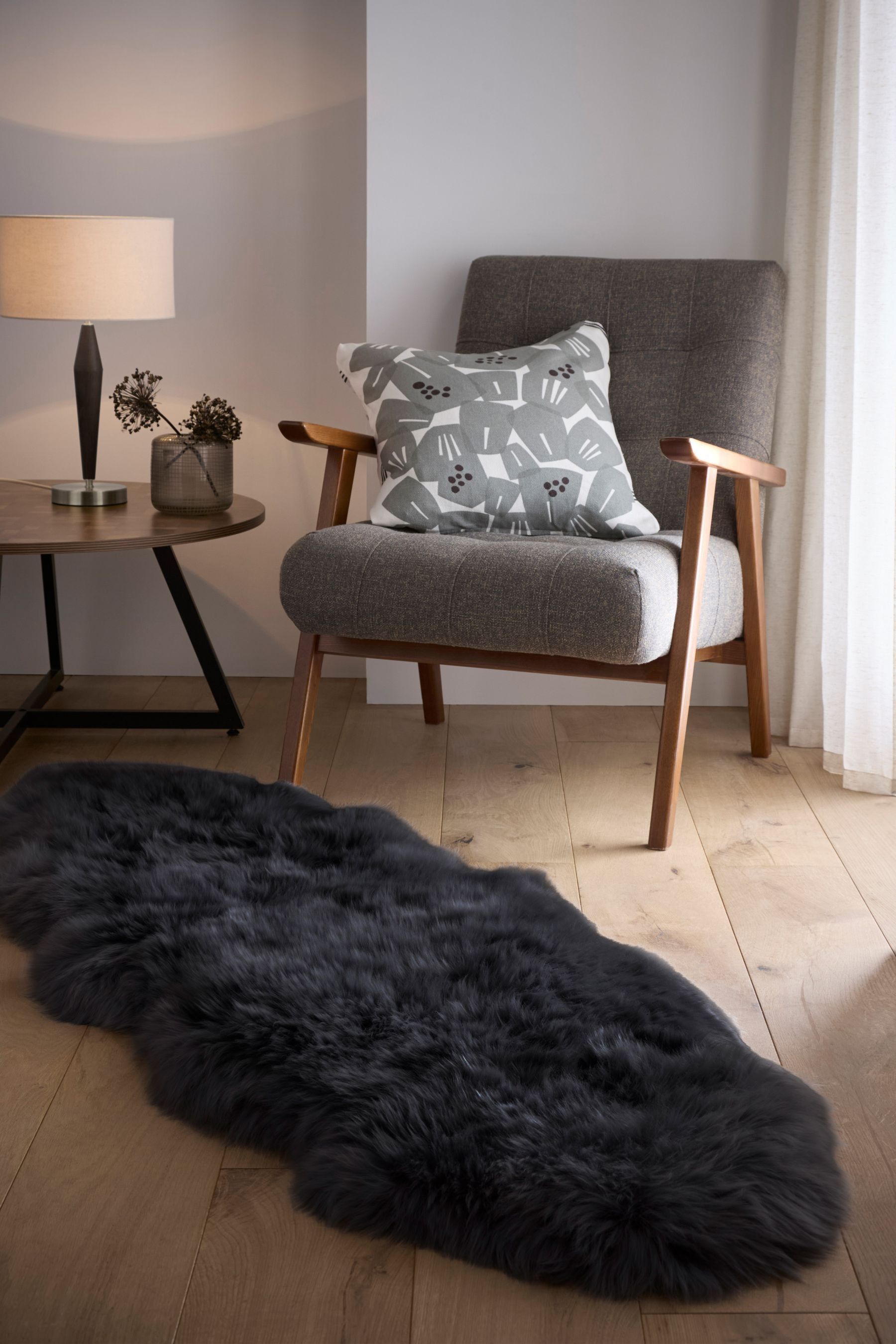 Buy Origin Rug Collection. Black Sheepskin Rug from the Next UK online shop