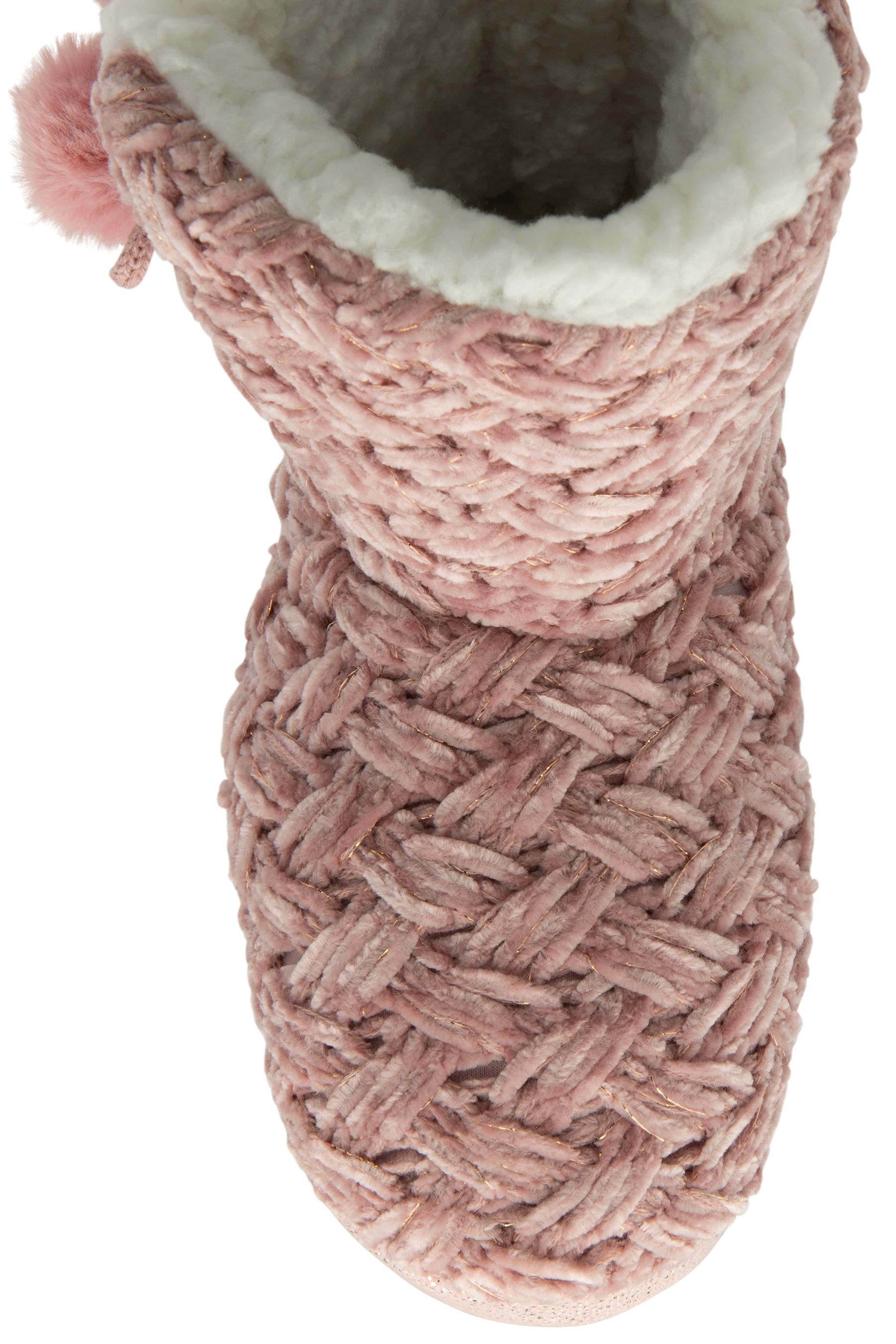 Buy Dunlop Pink Ladies Knitted Bootee Slippers from the Next UK online shop