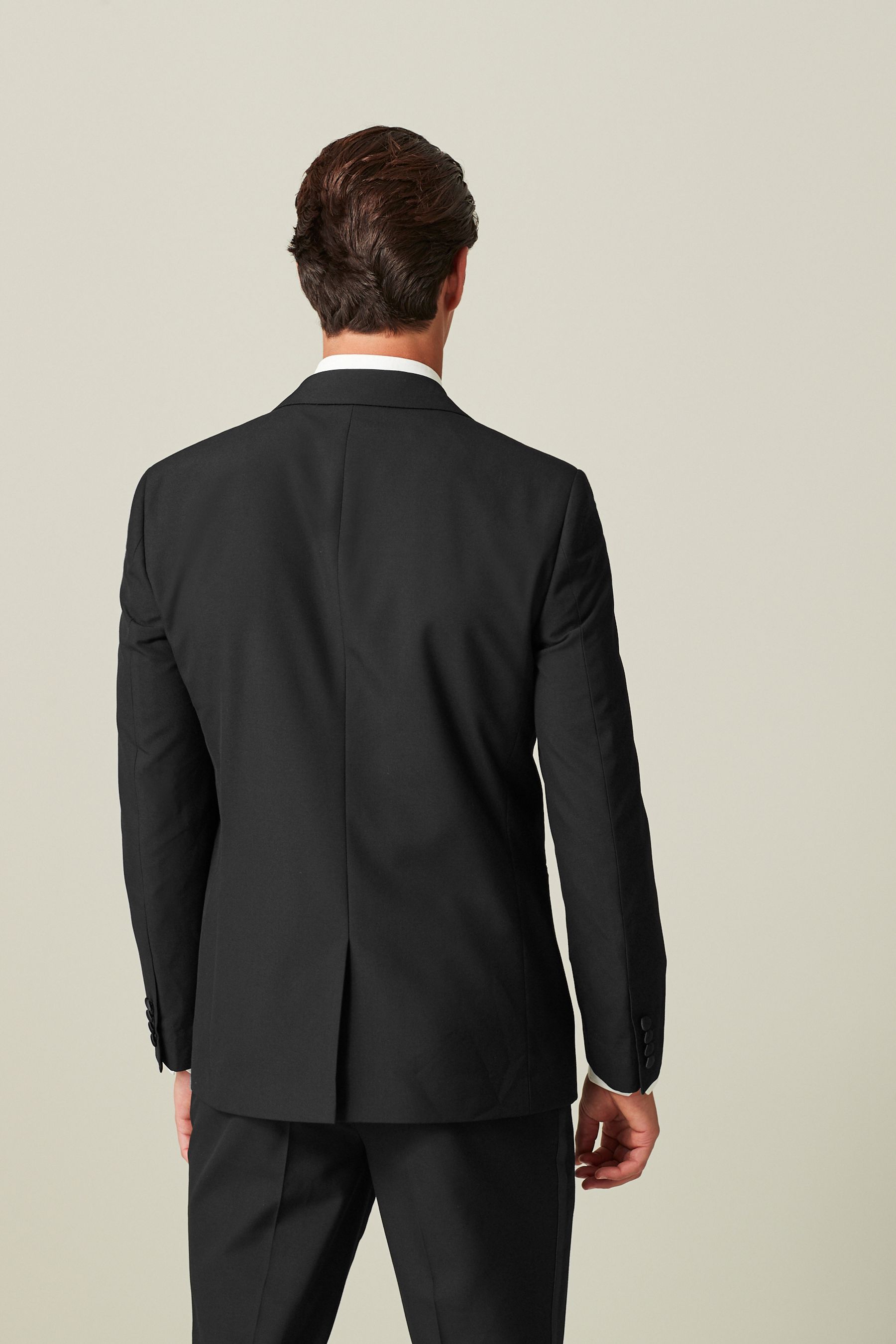 Buy Black Tailored Fit Tuxedo Suit Jacket from the Next UK online shop