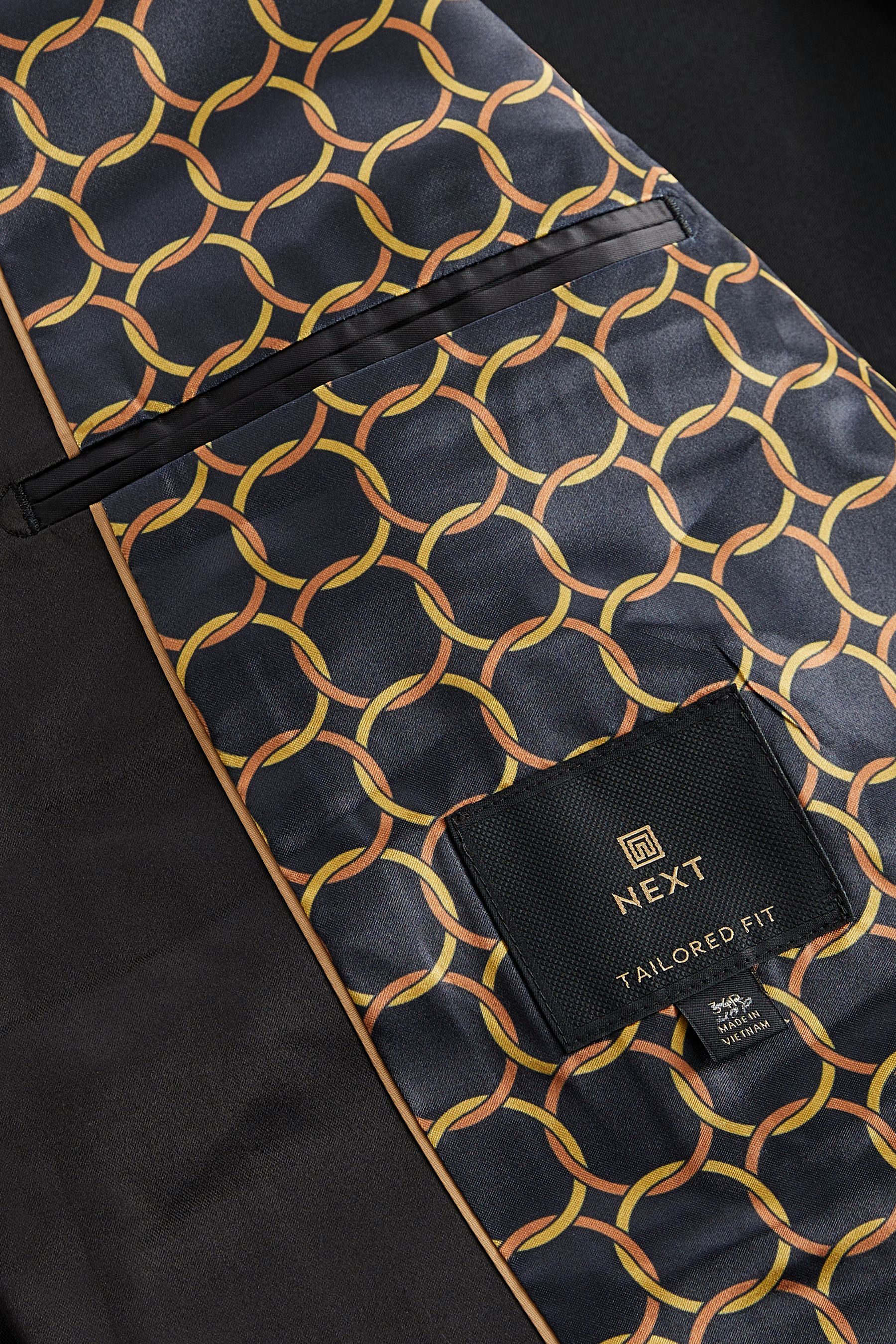 Buy Black Tailored Fit Tuxedo Suit Jacket from the Next UK online shop