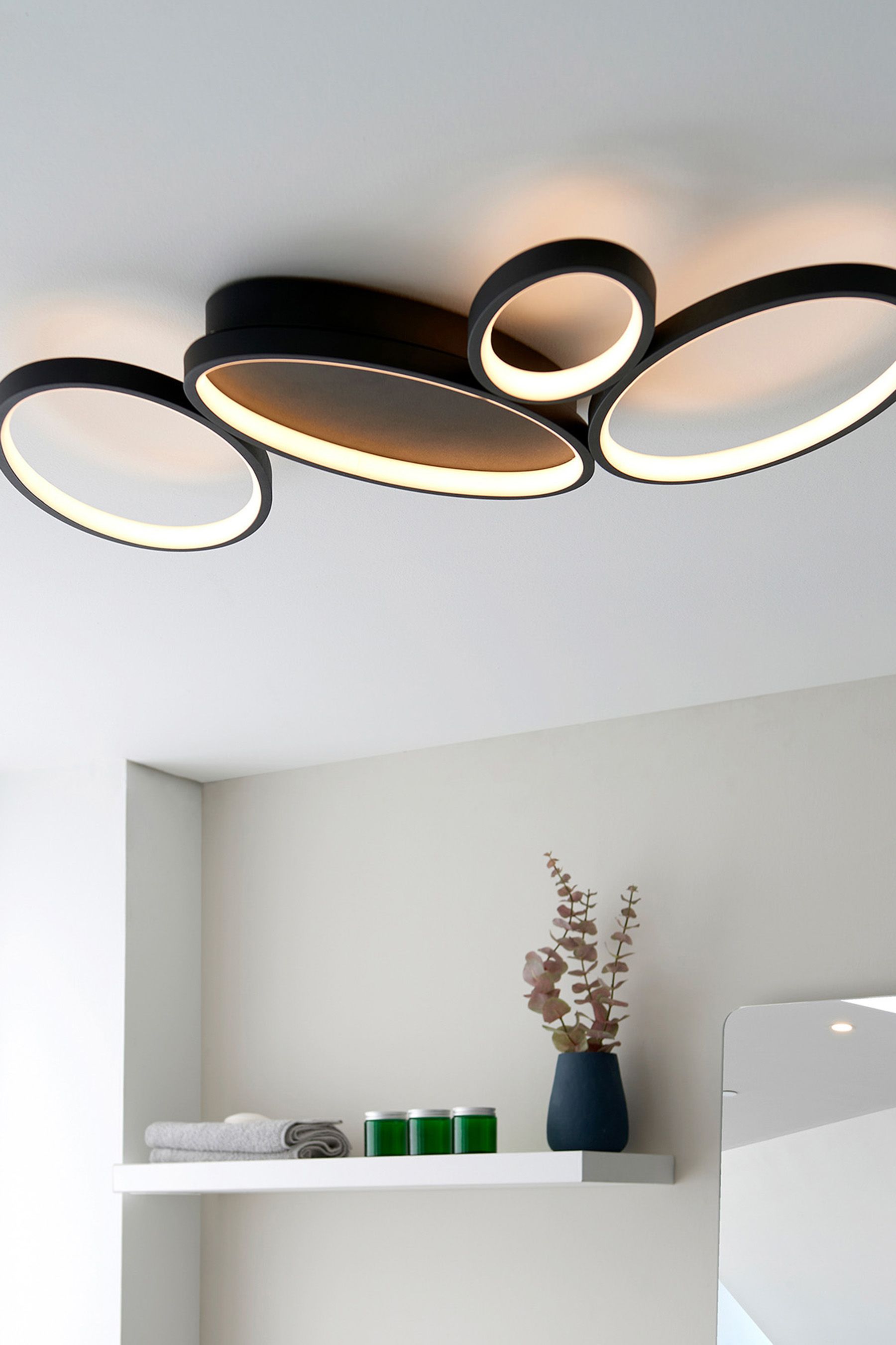 Buy Gallery Home Black Brantford 4 Bulb Ceiling Light from the Next UK ...