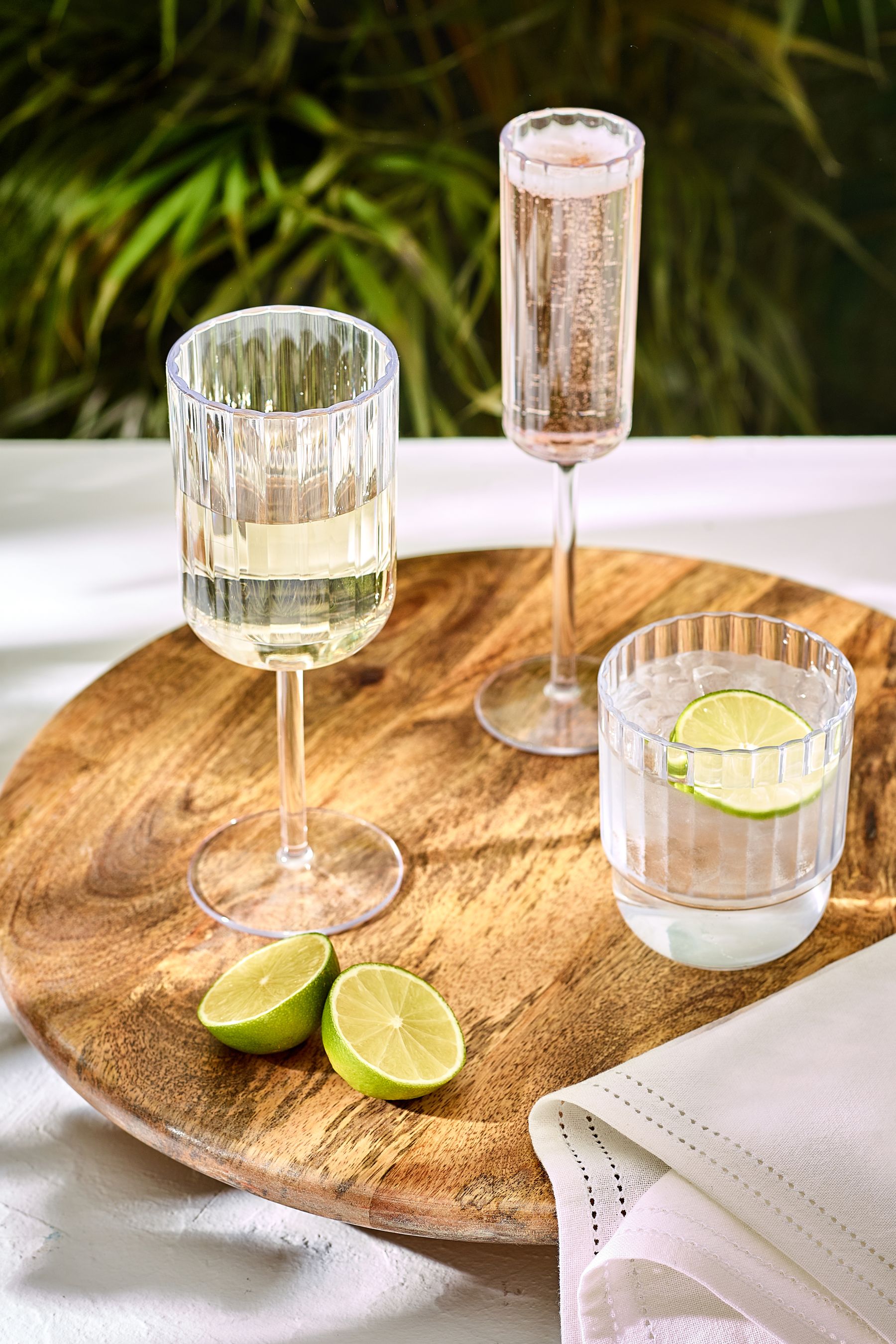 Buy Clear Hollis Plastic Picnic Drinkware Set of 4 Wine Glasses from ...