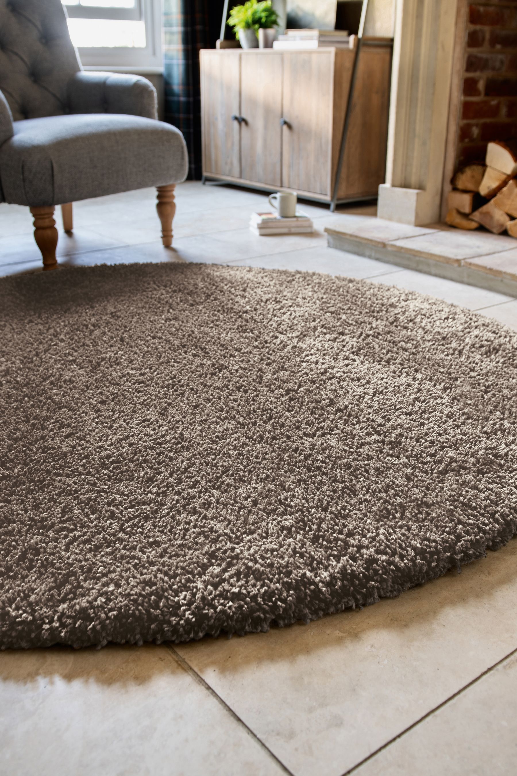 Buy Mink Brown Dark Natural Premium Cosy Shaggy Rug from the Next UK ...