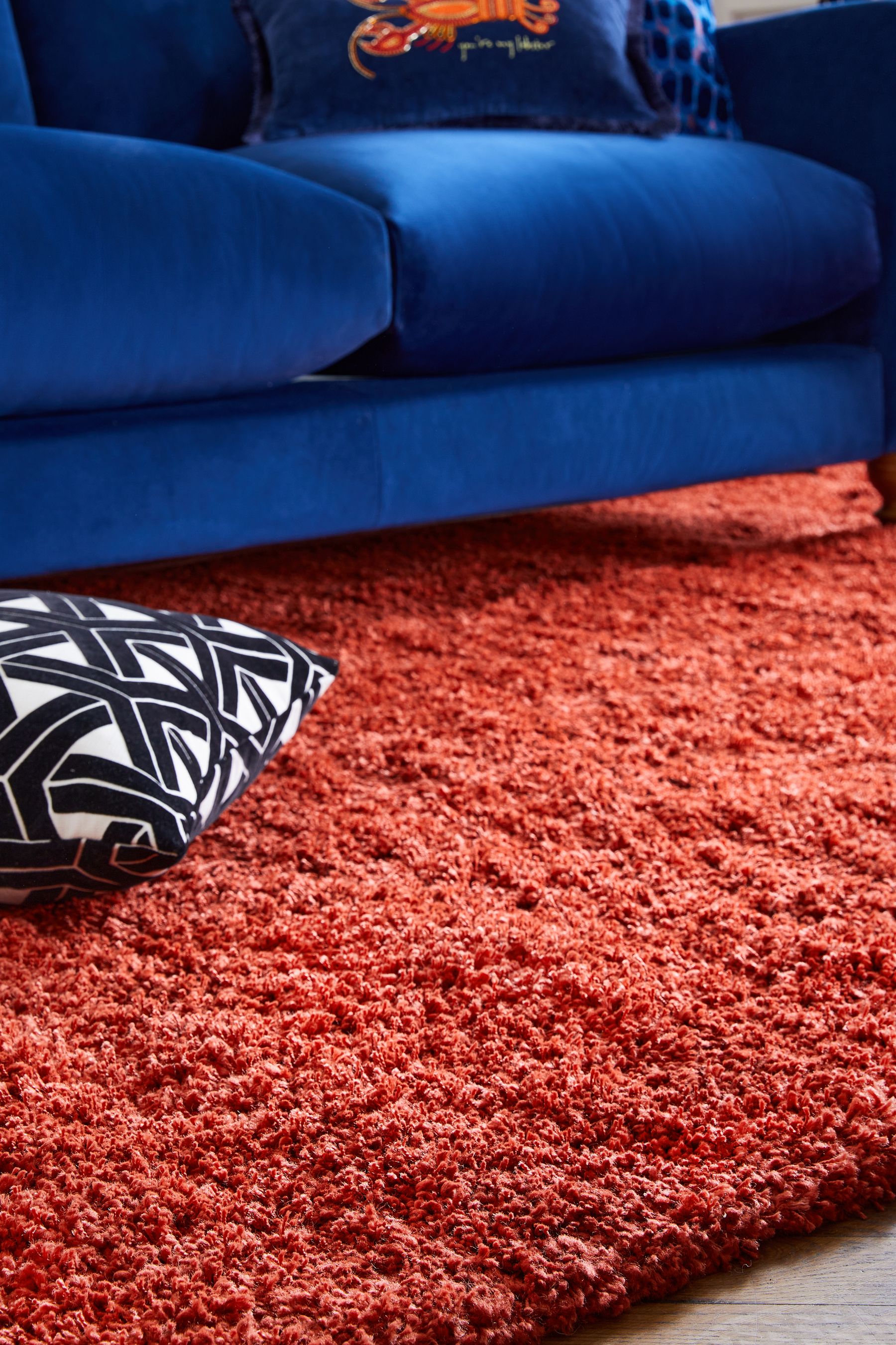 Buy Rust Red Premium Cosy Shaggy Rug from the Next UK online shop