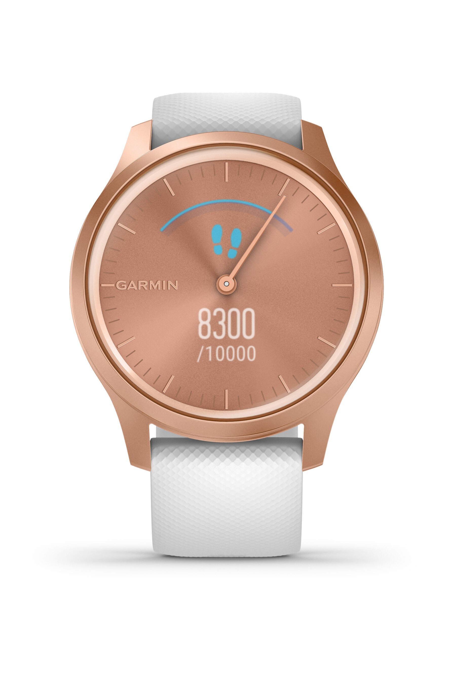 Buy Garmin vivomove® Style White Silicone Smart Watch With Rose Gold ...