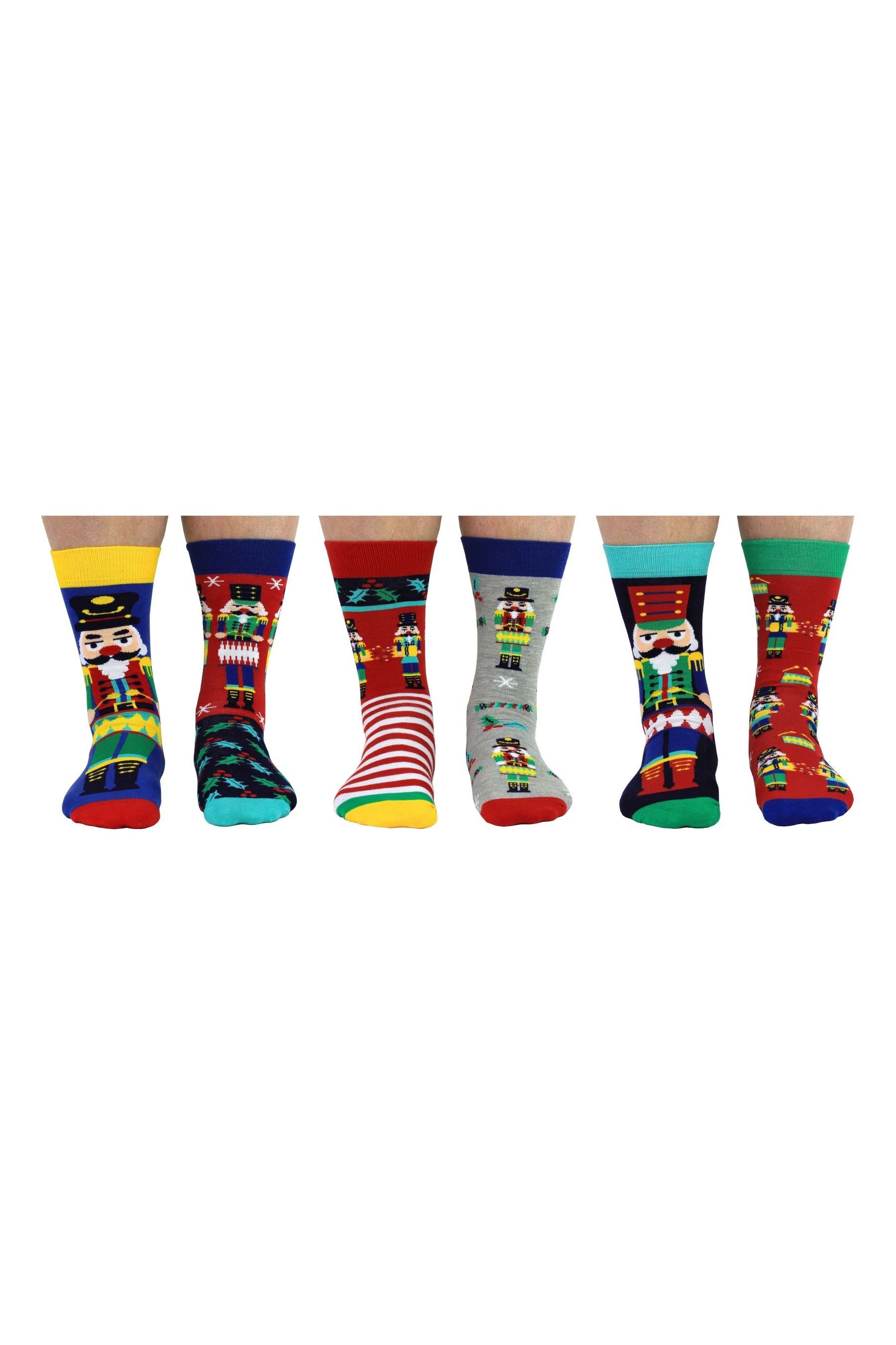 Buy United Odd Socks Multi Cracking Christmas Nutcracker Cracking Christmas Socks from the Next ...