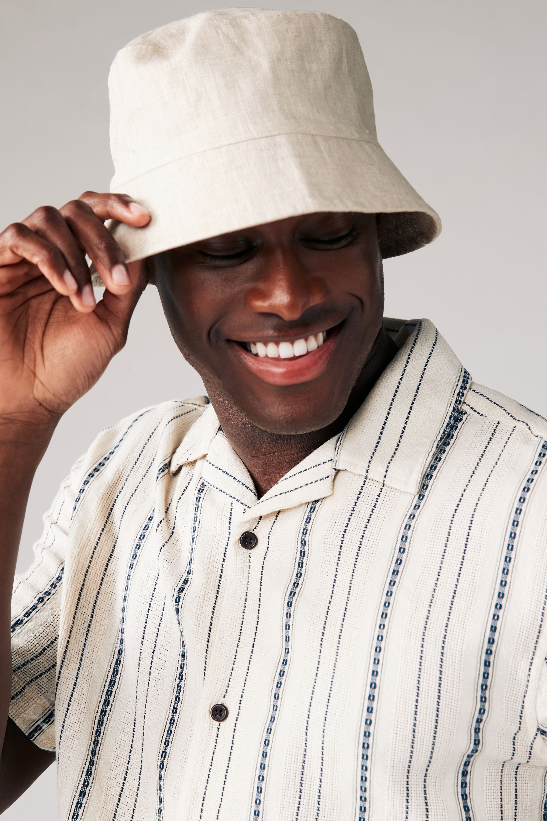 Neutral Linen Bucket Hat