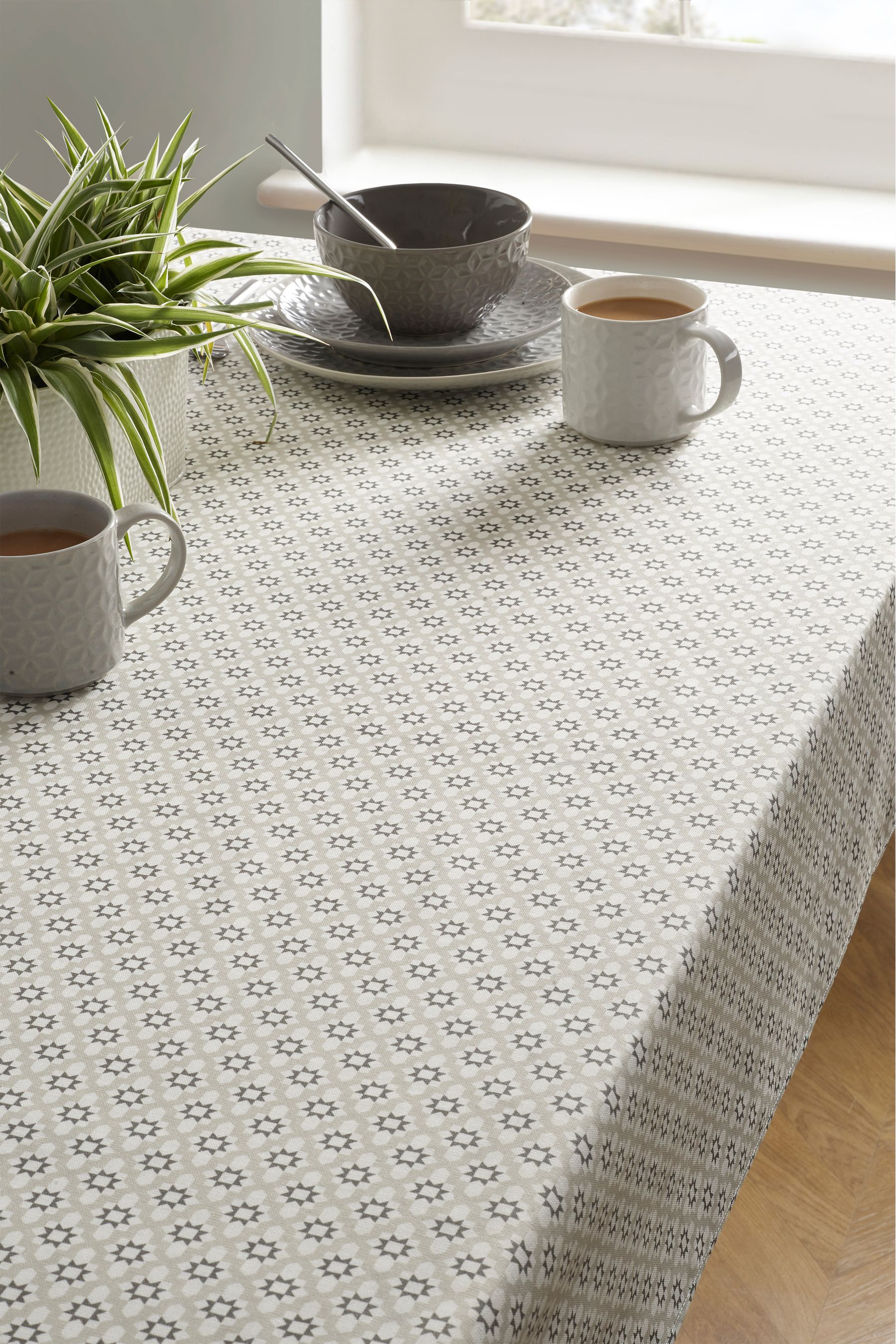 Buy Grey Tile Wipe Clean Tablecloth from the Next UK online shop