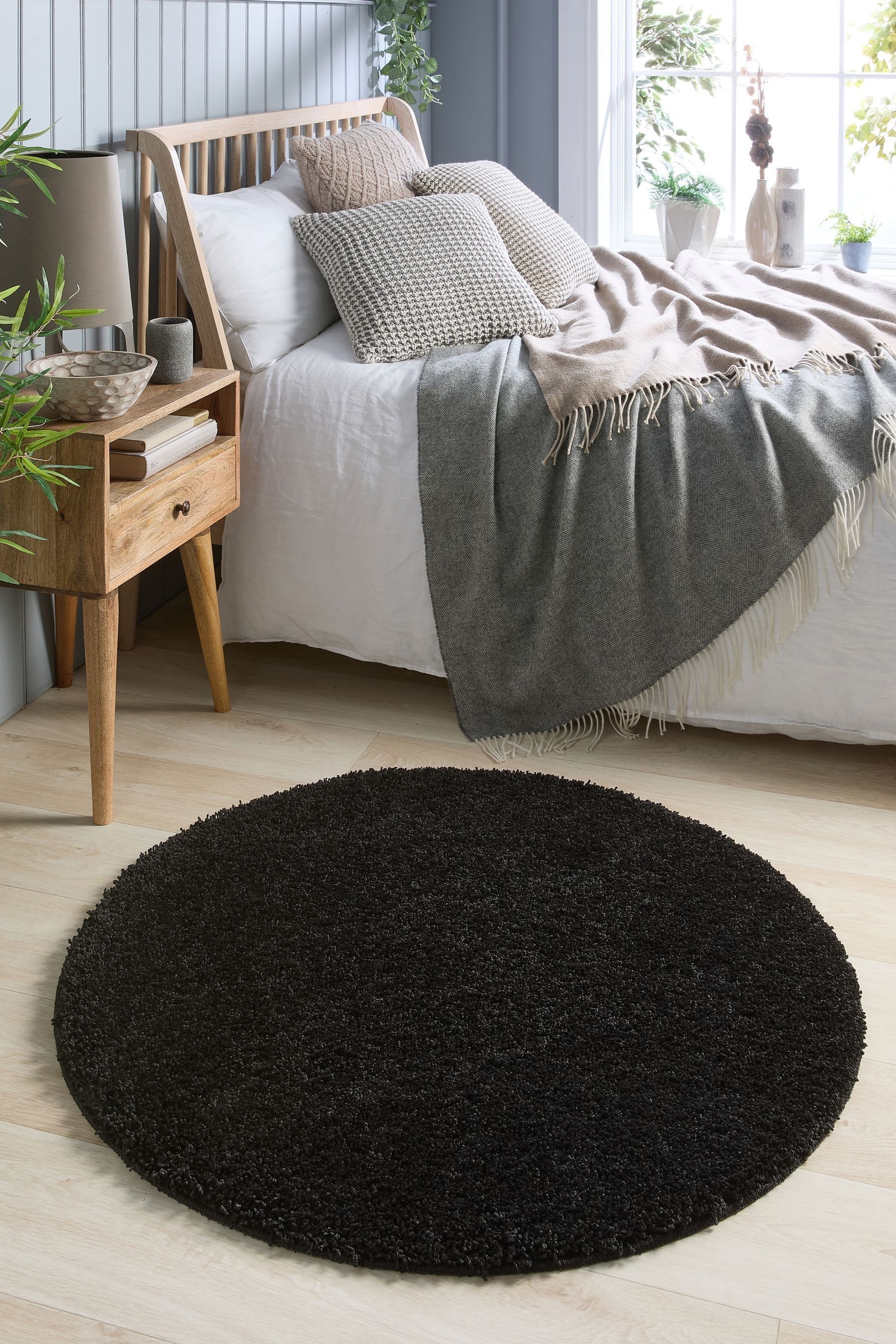Buy My Rug Black Washable And Stain Resistant And So Soft Textured Rug ...
