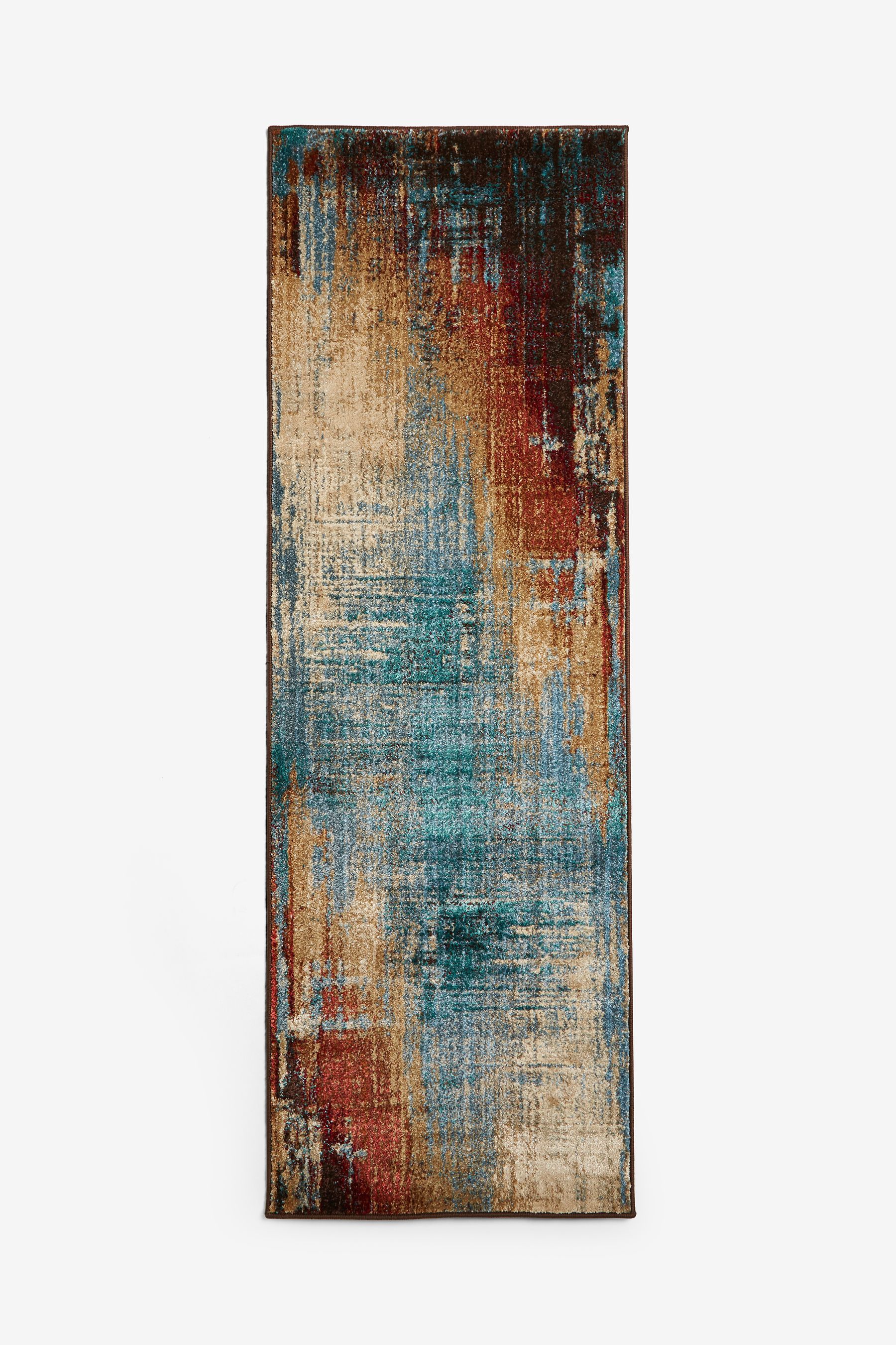 Buy Rust Brown Bronx Salvage Abstract Runner from the Next UK online shop