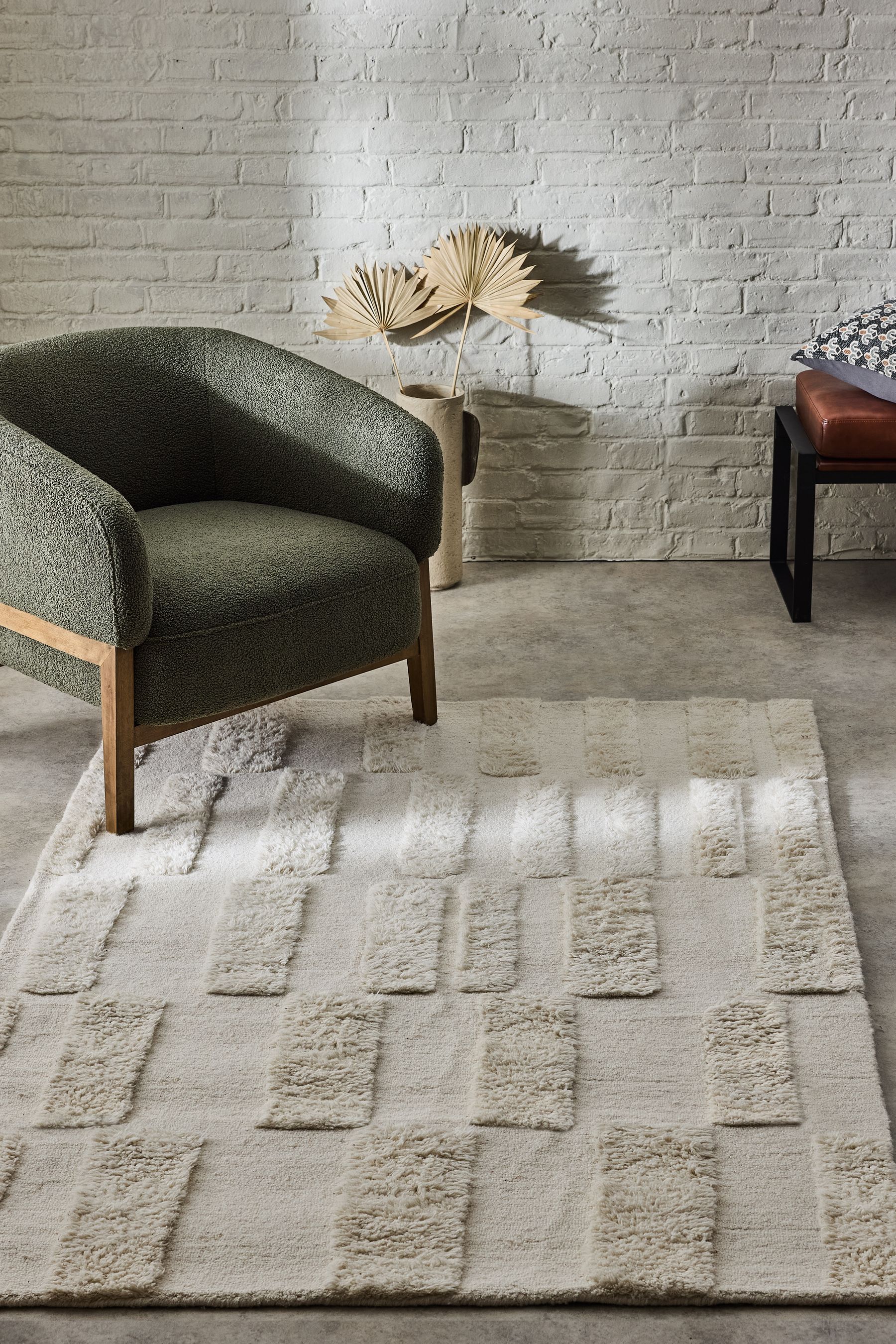 Buy French Connection Cream Watamu Wool Tufted Rug from the Next UK ...
