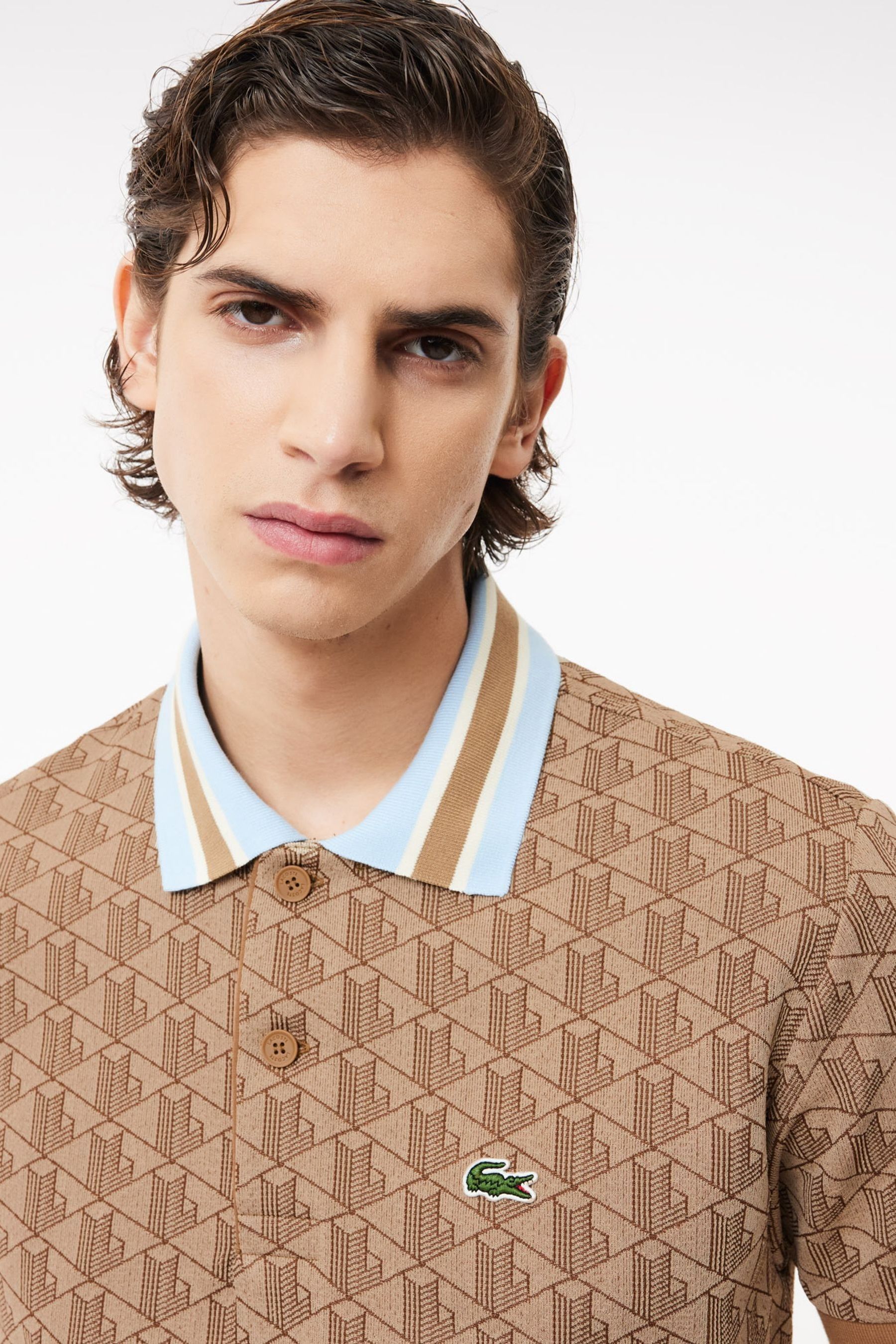 Buy Lacoste Monogram Polo Shirt from the Next UK online shop