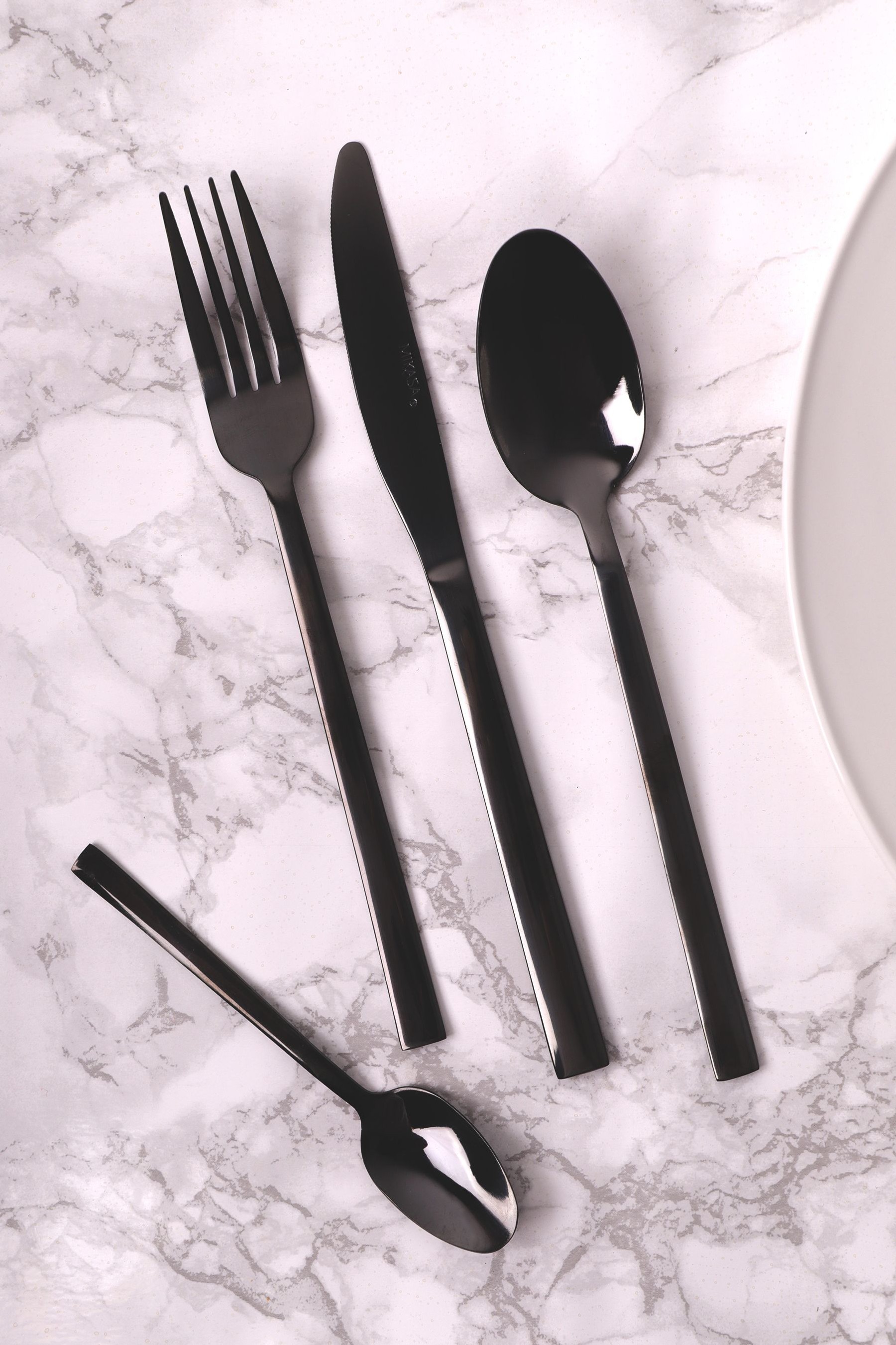 Buy Mikasa 16 Piece Black Diseno Cutlery Set from the Next UK online shop
