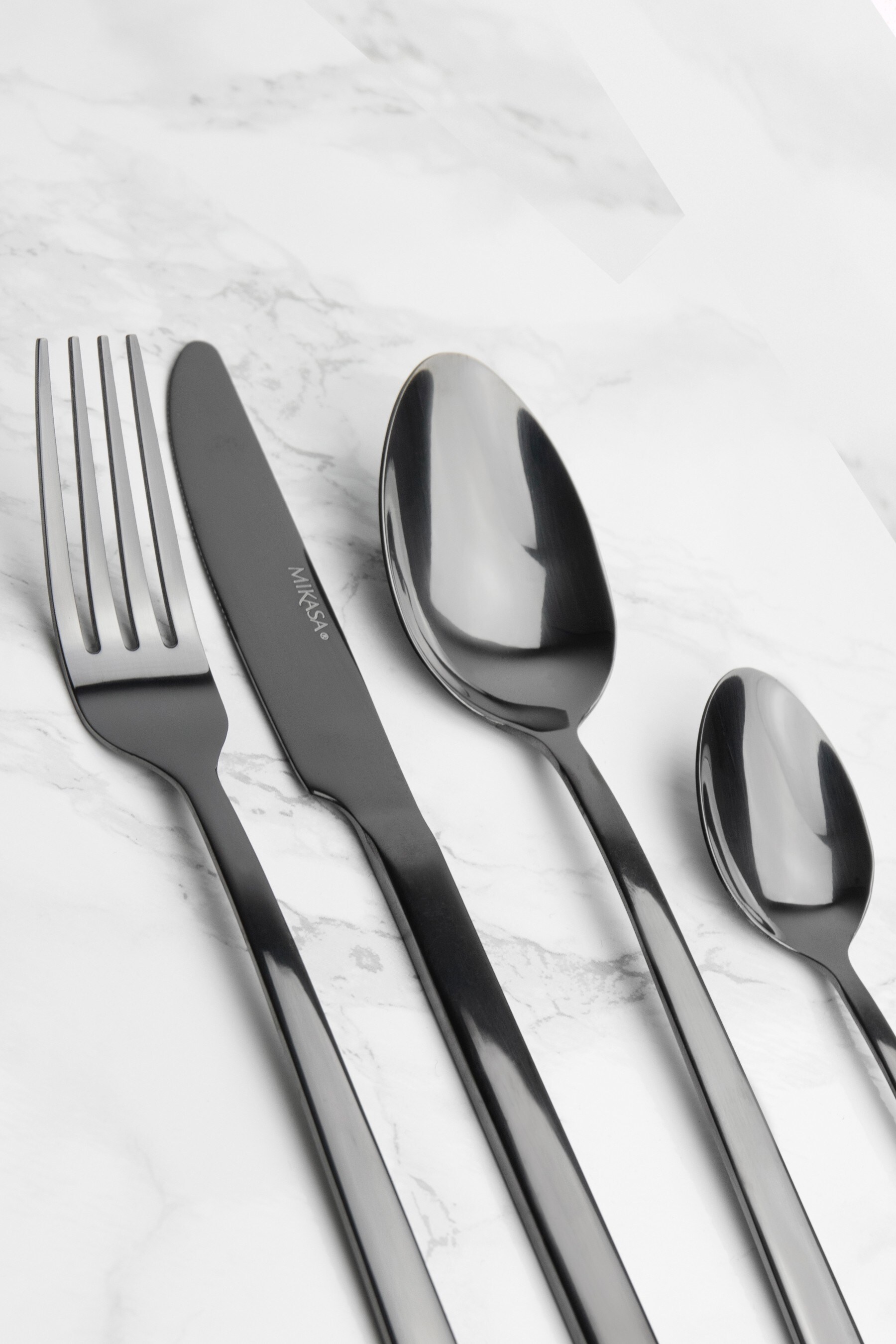 Buy Mikasa 16 Piece Black Diseno Cutlery Set from the Next UK online shop