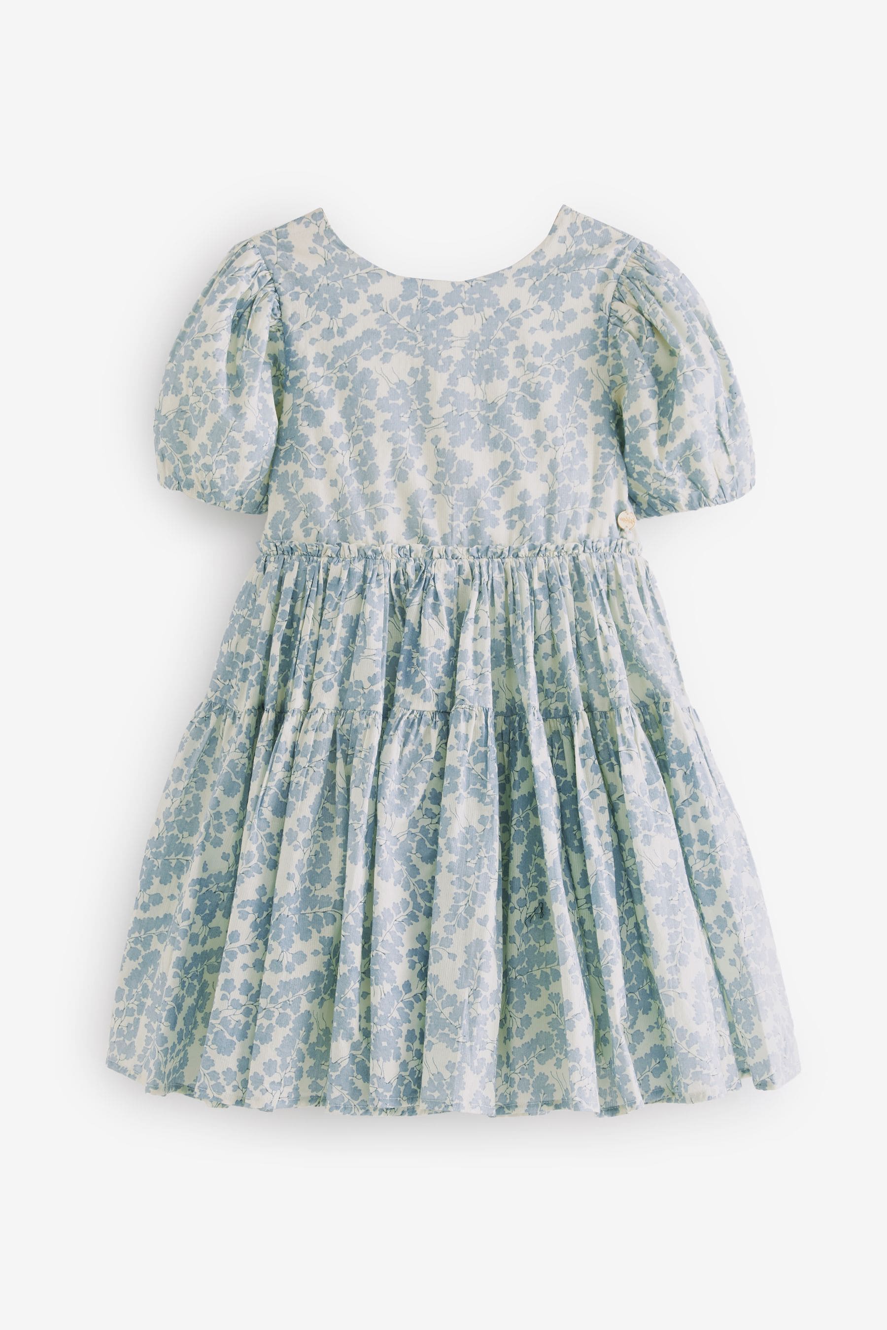 Buy Laura Ashley White/Blue Bow Back Prom Dress from the Next UK online ...