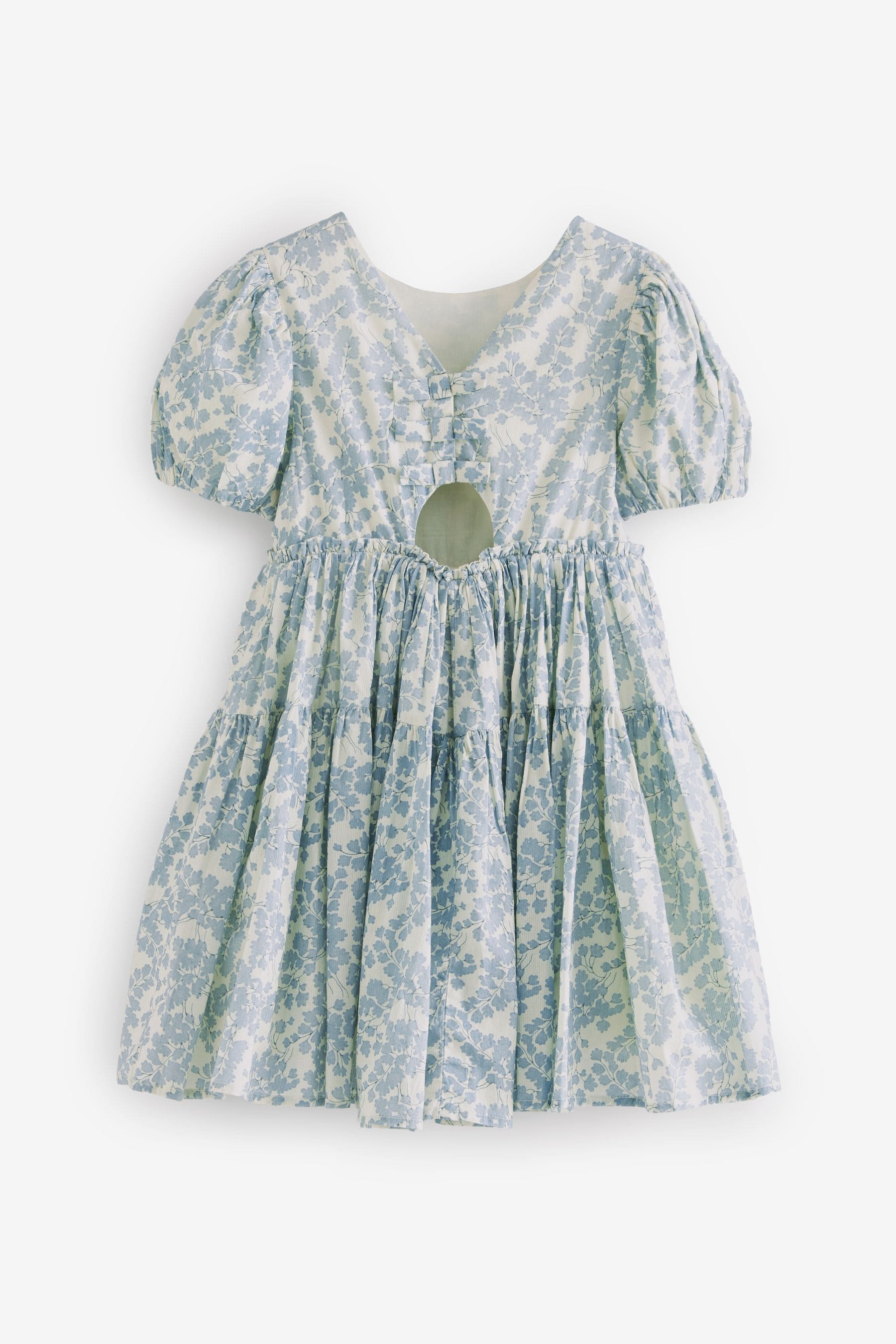 Buy Laura Ashley White/Blue Bow Back Prom Dress from the Next UK online ...